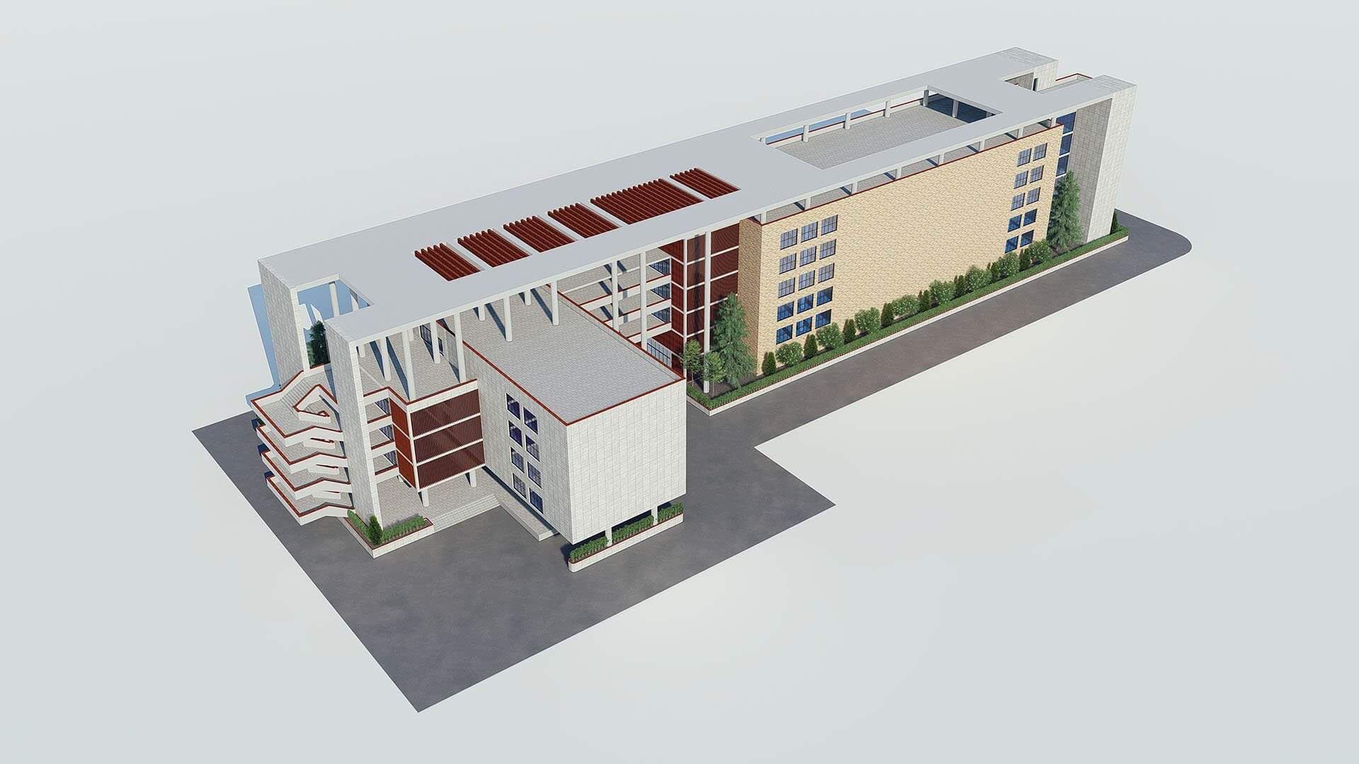 Office Building 1 - 3D Model by virtual3d