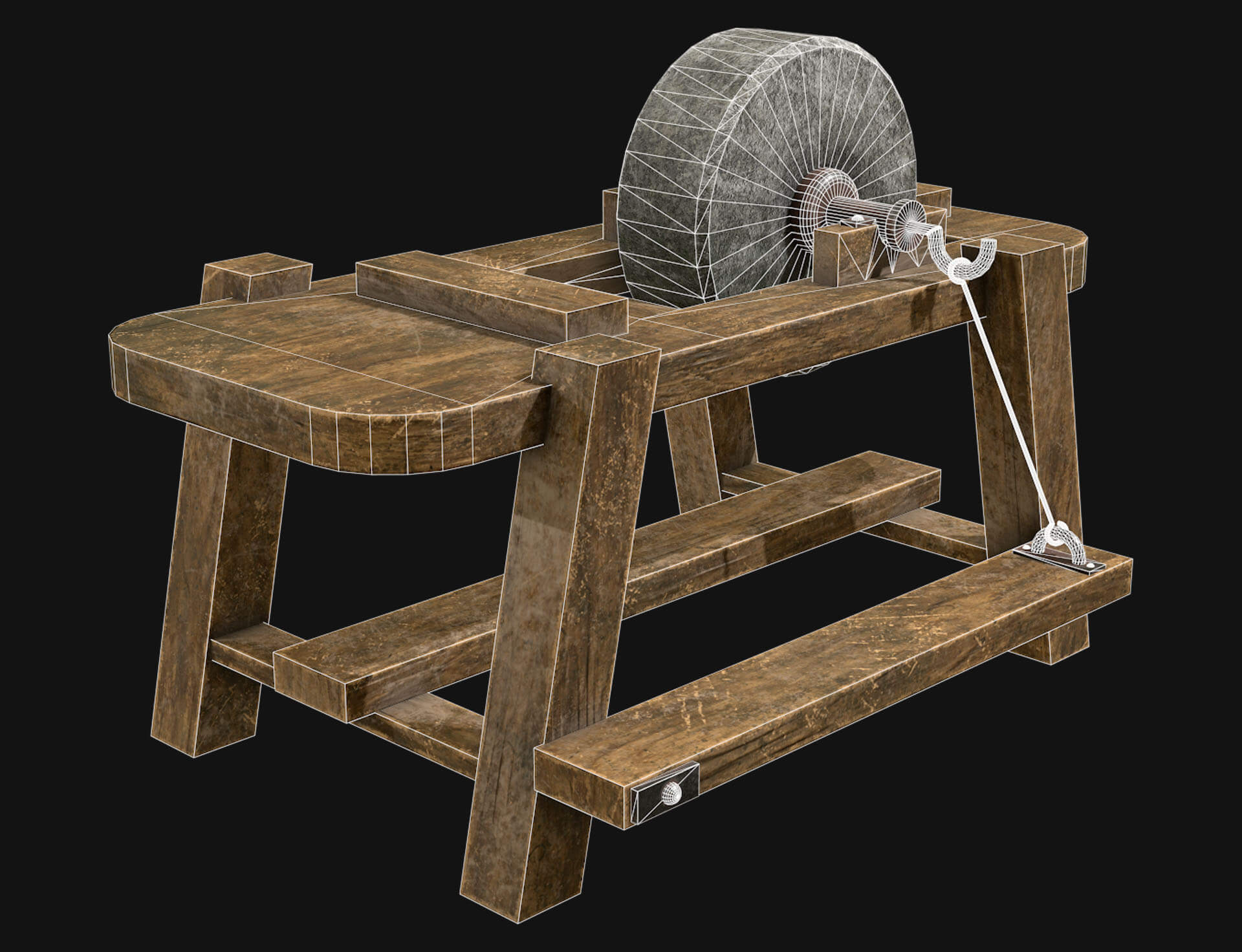 Old Grindstone 1 - 3D Model by virtual3d