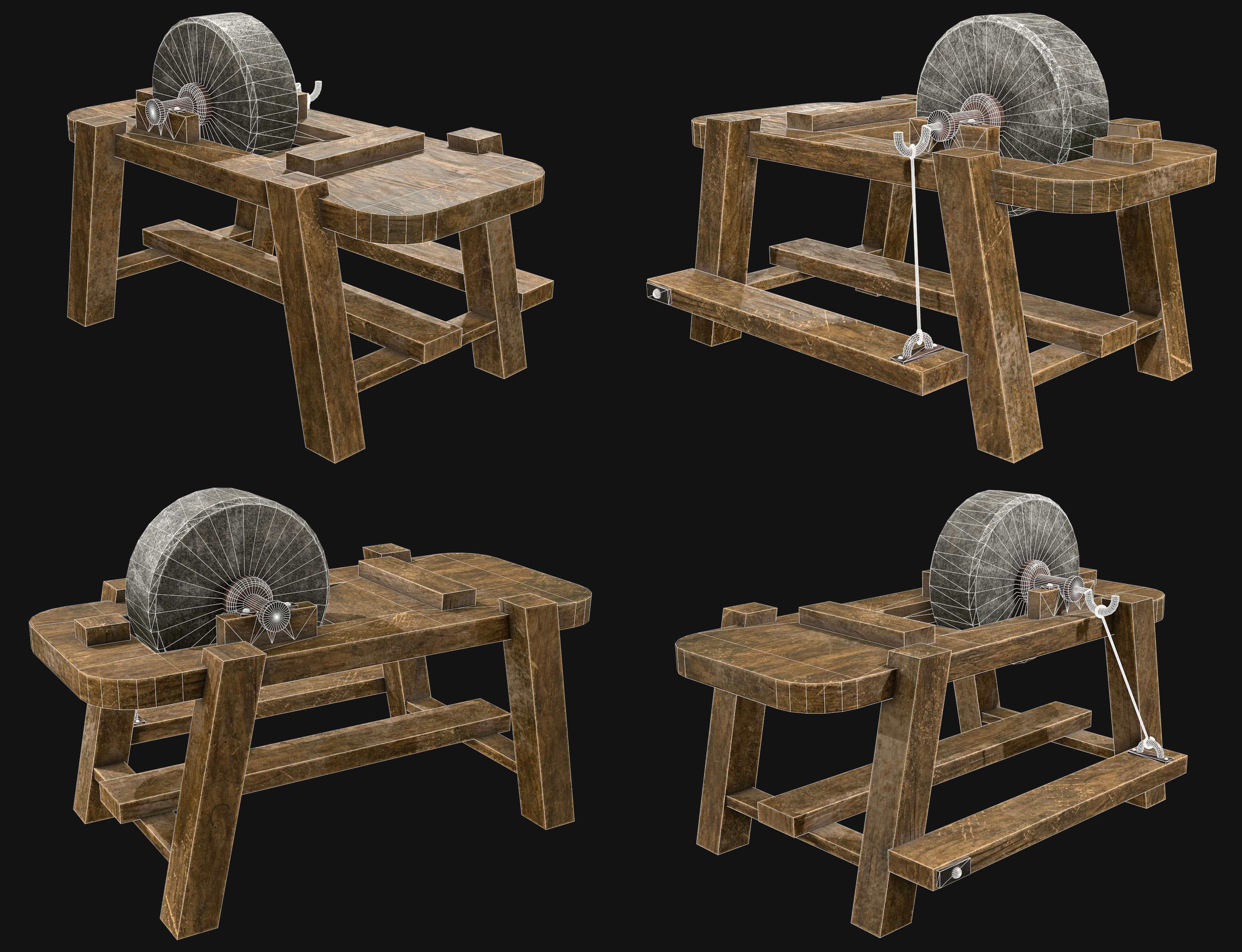 Old Grindstone 1 - 3D Model by virtual3d