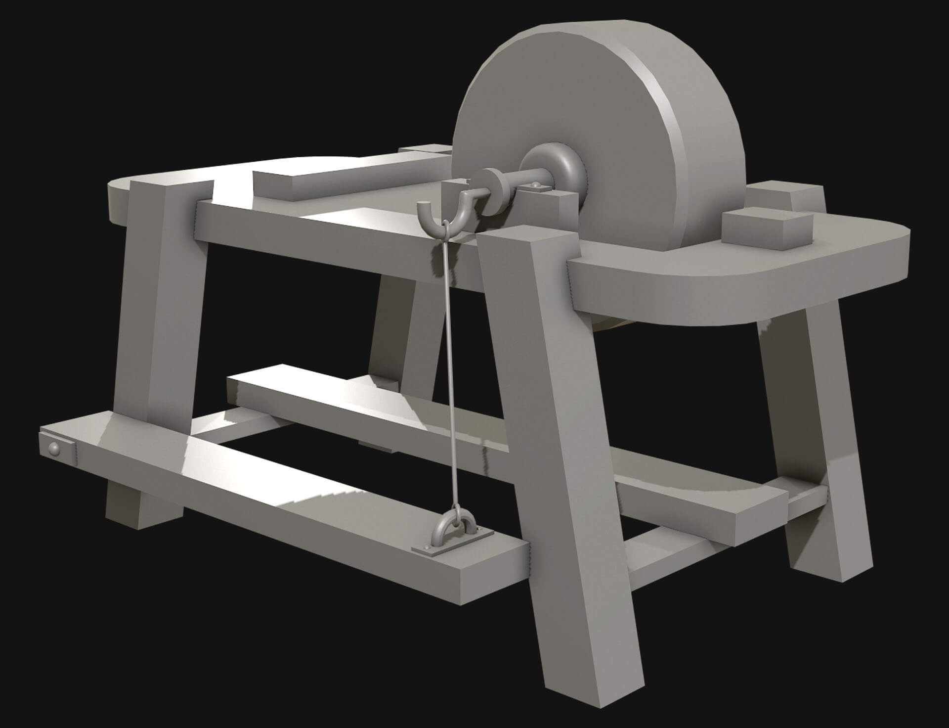 Old Grindstone 1 - 3D Model by virtual3d