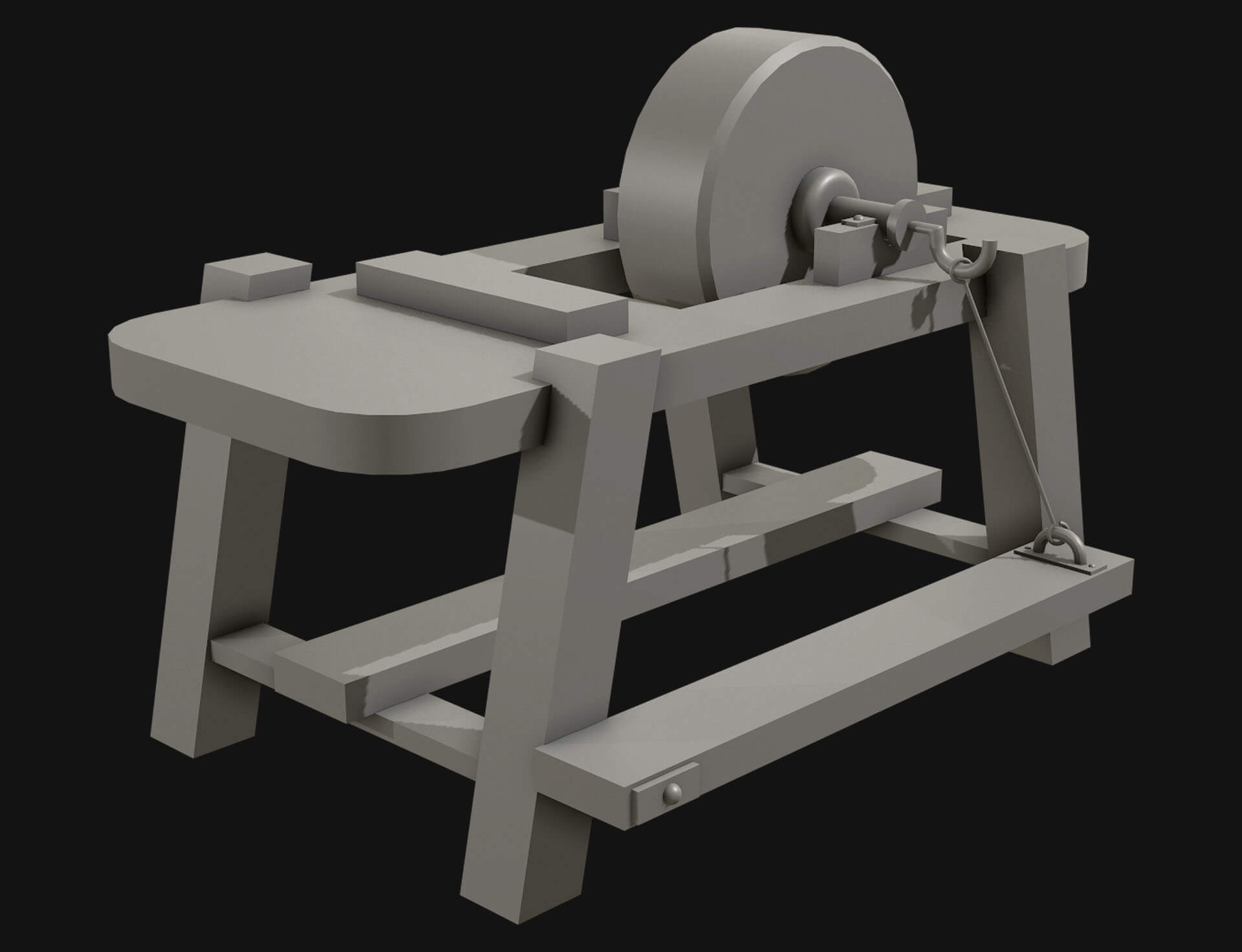 Old Grindstone 1 - 3D Model by virtual3d