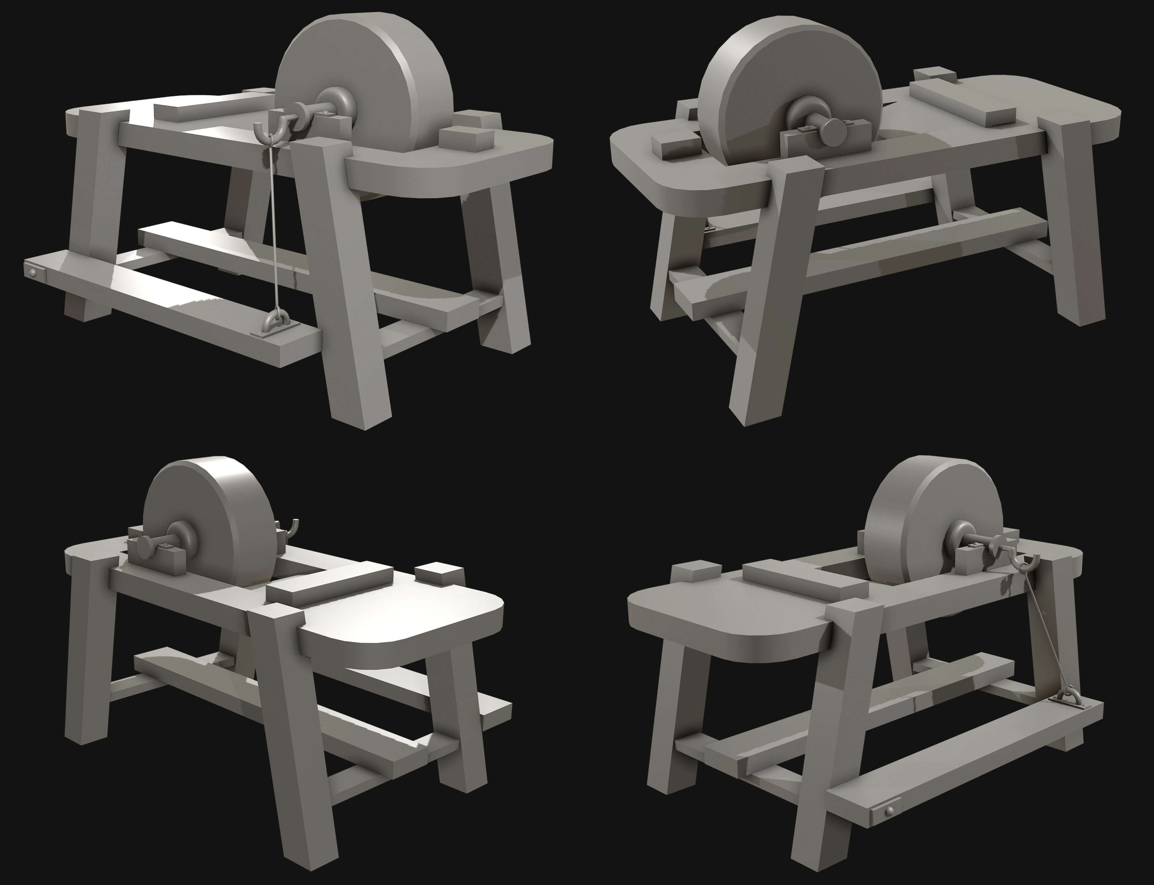 Old Grindstone 1 - 3D Model by virtual3d