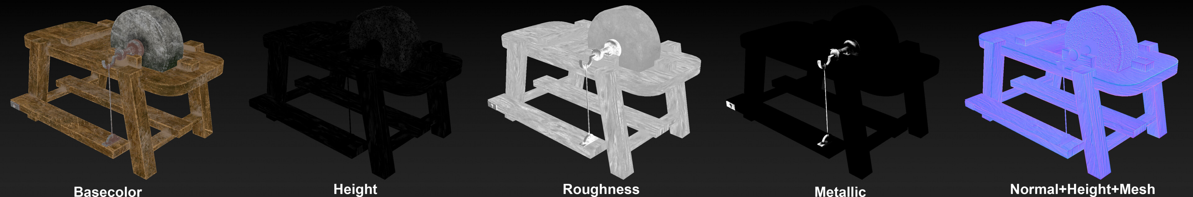 Old Grindstone 1 - 3D Model by virtual3d