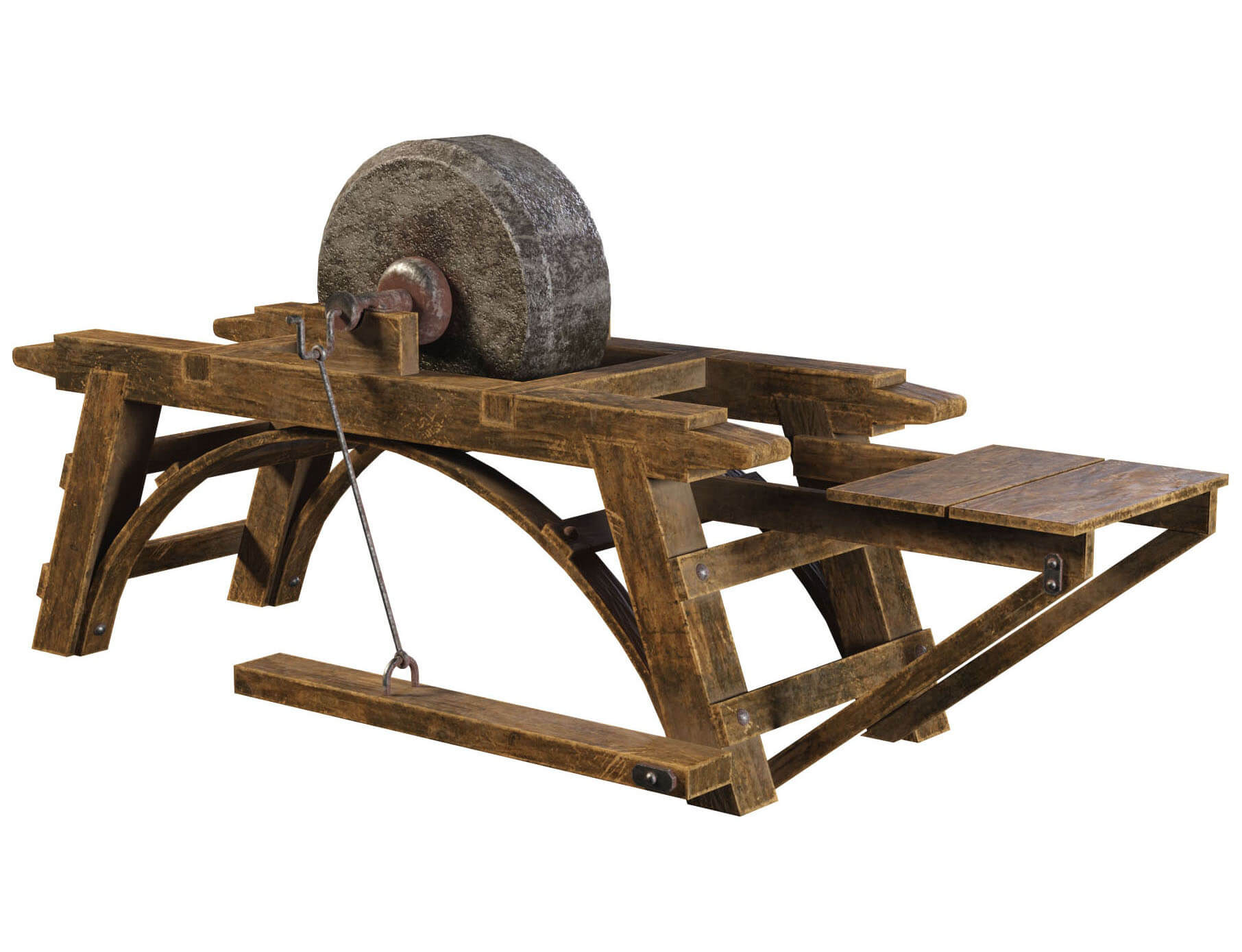 Old Grindstone 2 - 3D Model by virtual3d