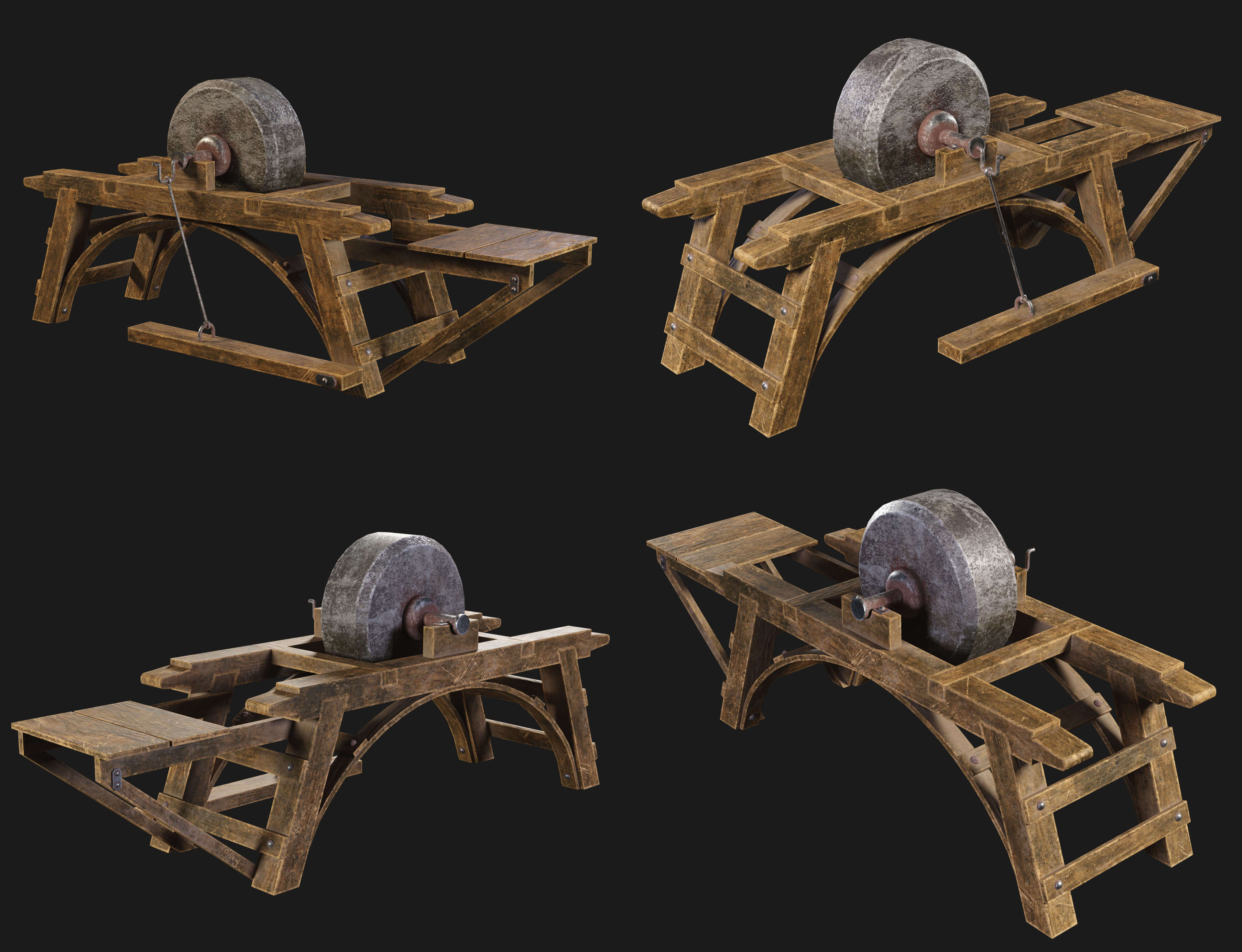 Old Grindstone 2 - 3D Model by virtual3d