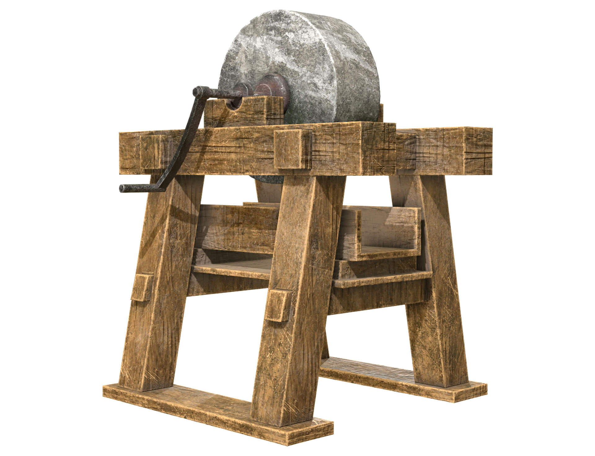 Old Grindstone 3 - 3D Model by virtual3d