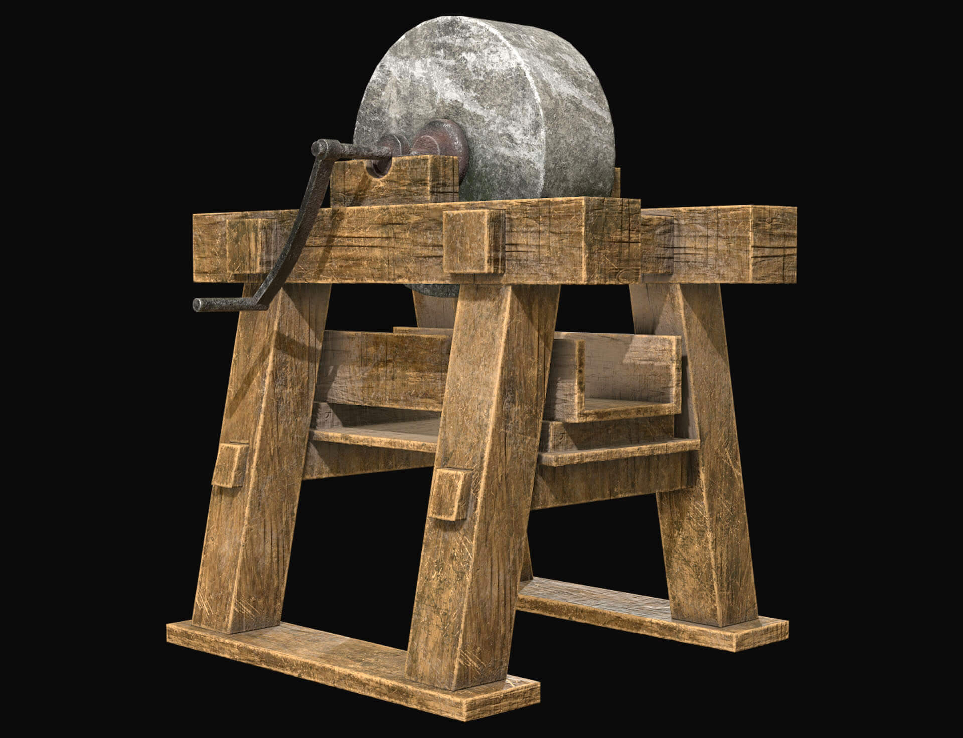 Old Grindstone 3 - 3D Model by virtual3d