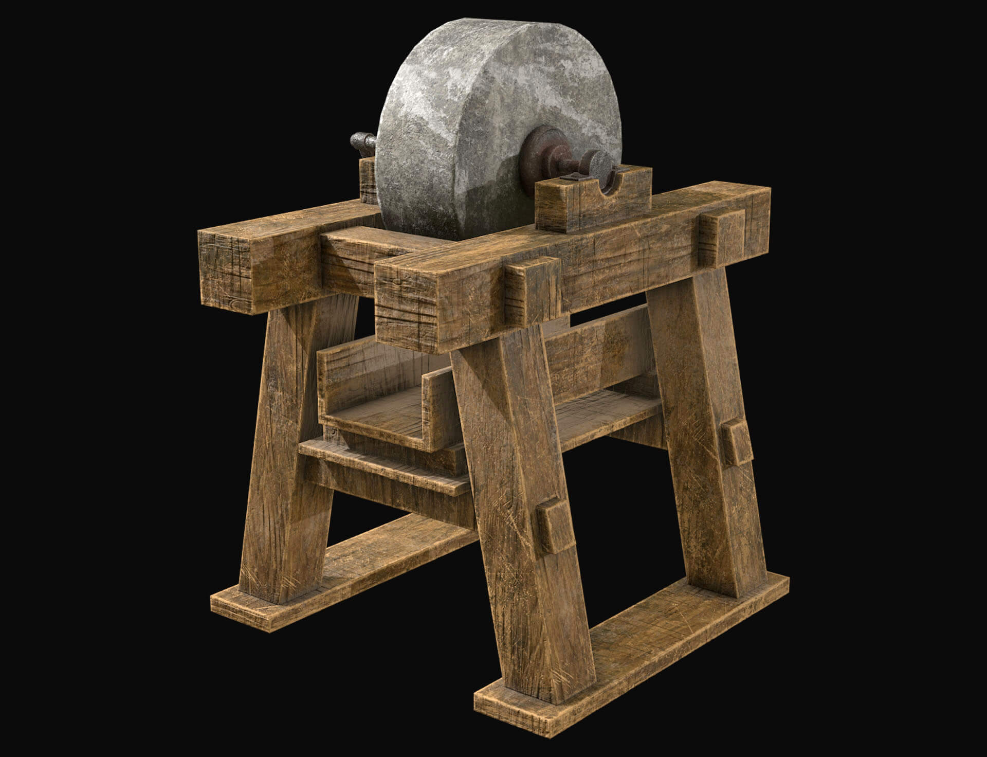 Old Grindstone 3 - 3D Model by virtual3d