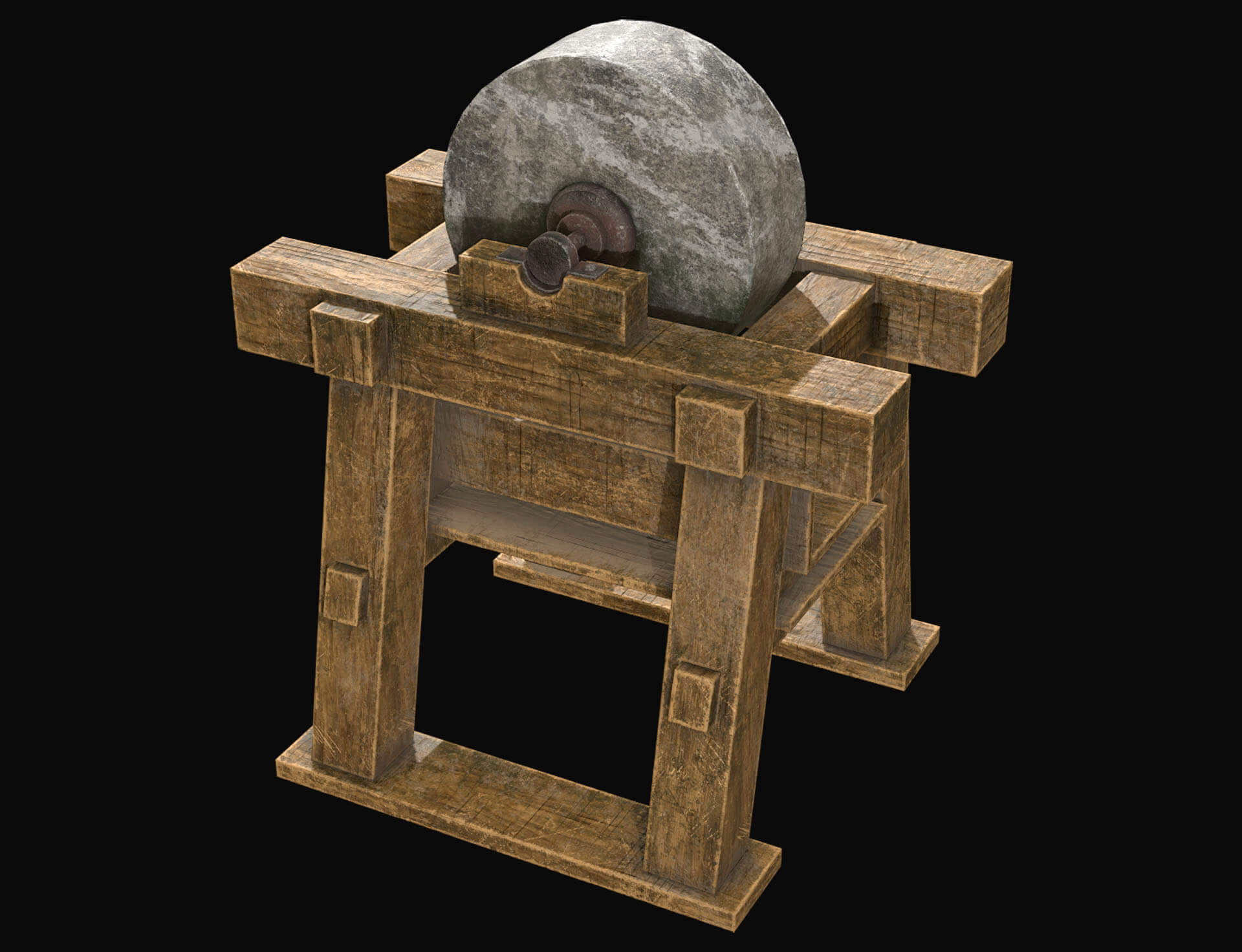 Old Grindstone 3 - 3D Model by virtual3d