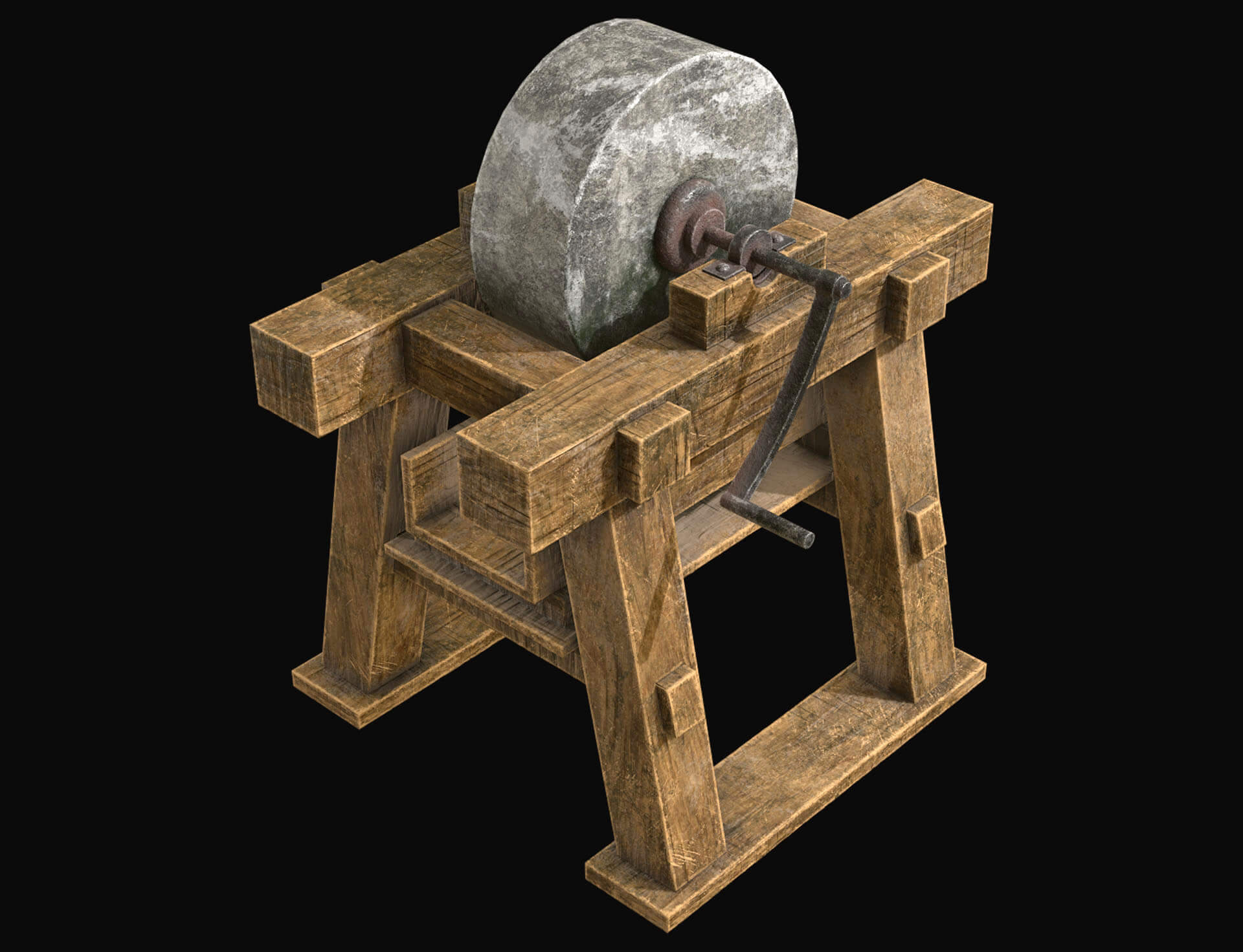 Old Grindstone 3 - 3D Model by virtual3d