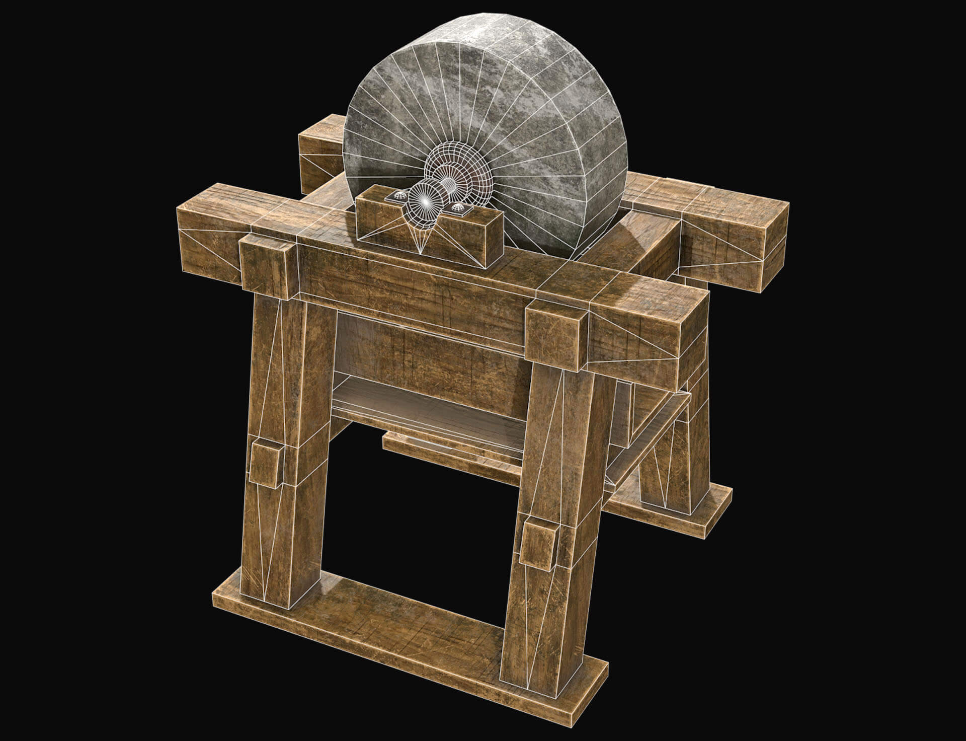 Old Grindstone 3 - 3D Model by virtual3d