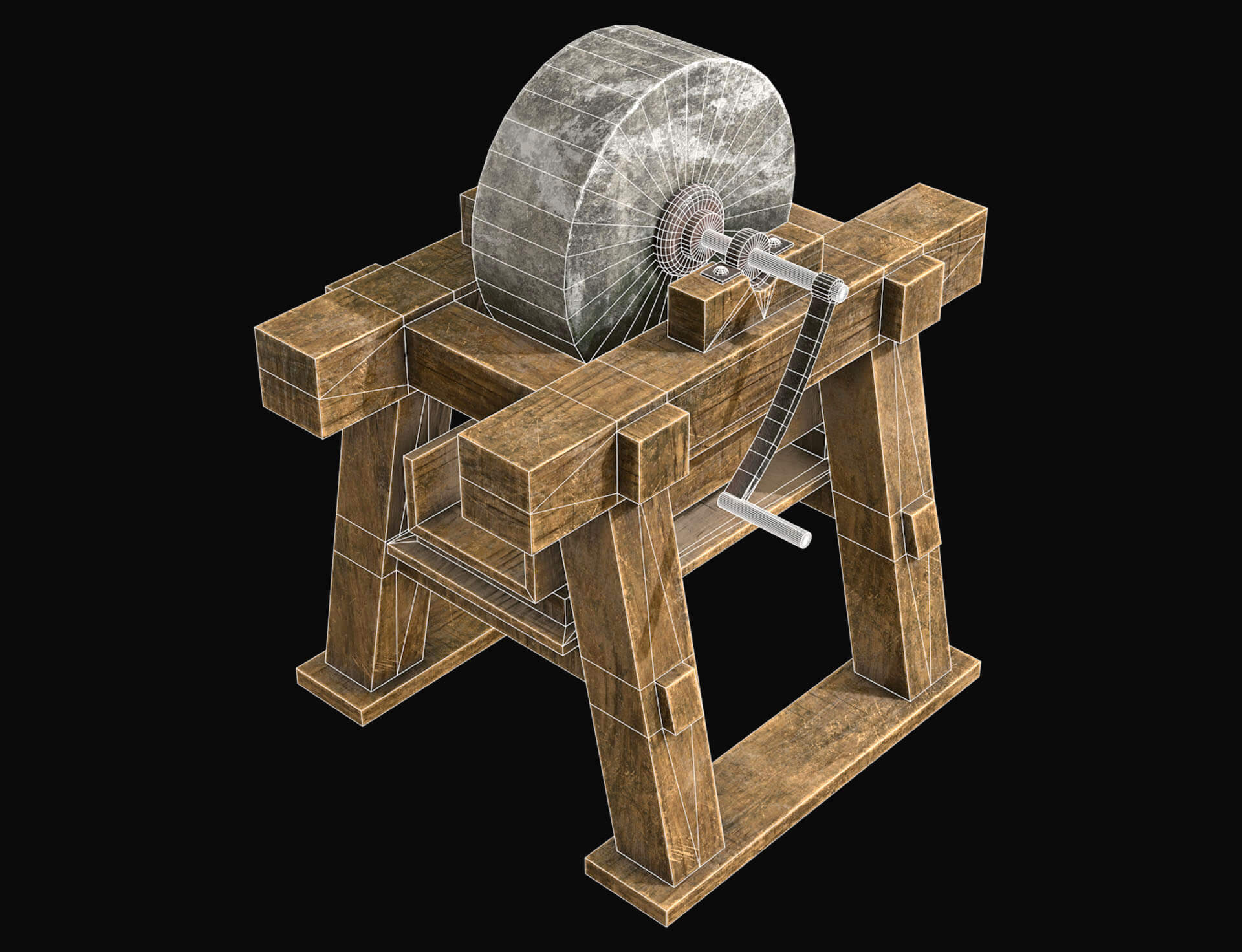 Old Grindstone 3 - 3D Model by virtual3d