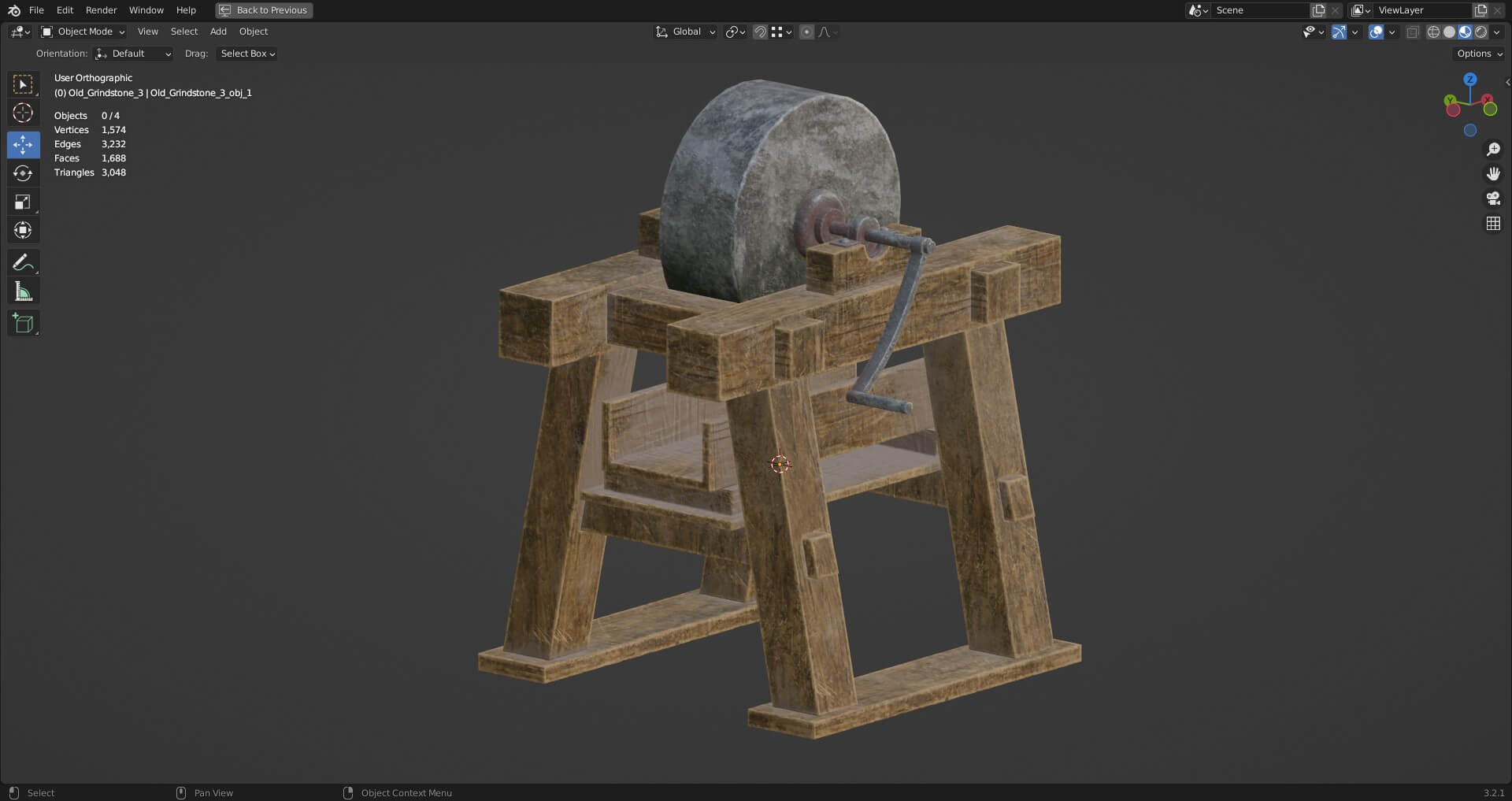 Old Grindstone 3 - 3D Model by virtual3d