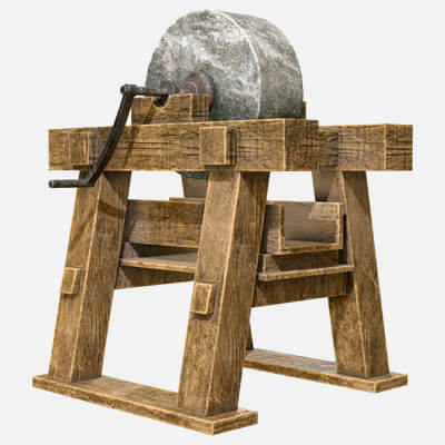 Old Grindstone 3 - 3D Model by virtual3d