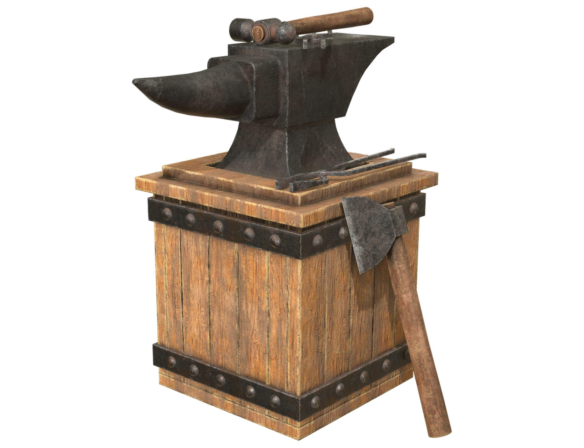 Old Metal Anvil 2 - 3D Model by virtual3d