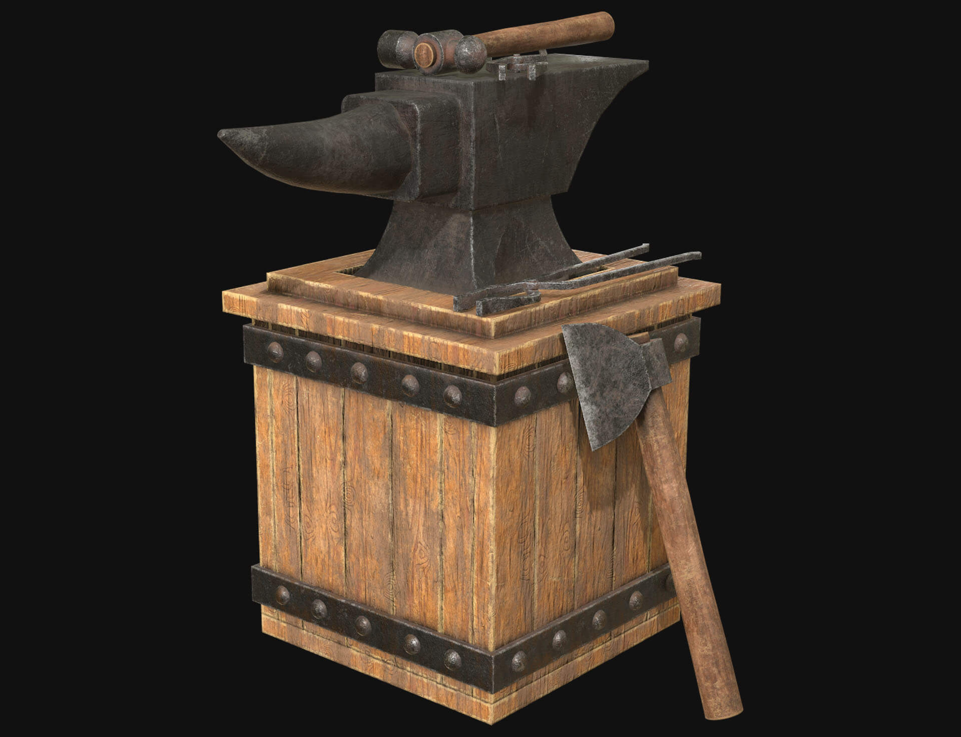 Old Metal Anvil 2 - 3D Model by virtual3d