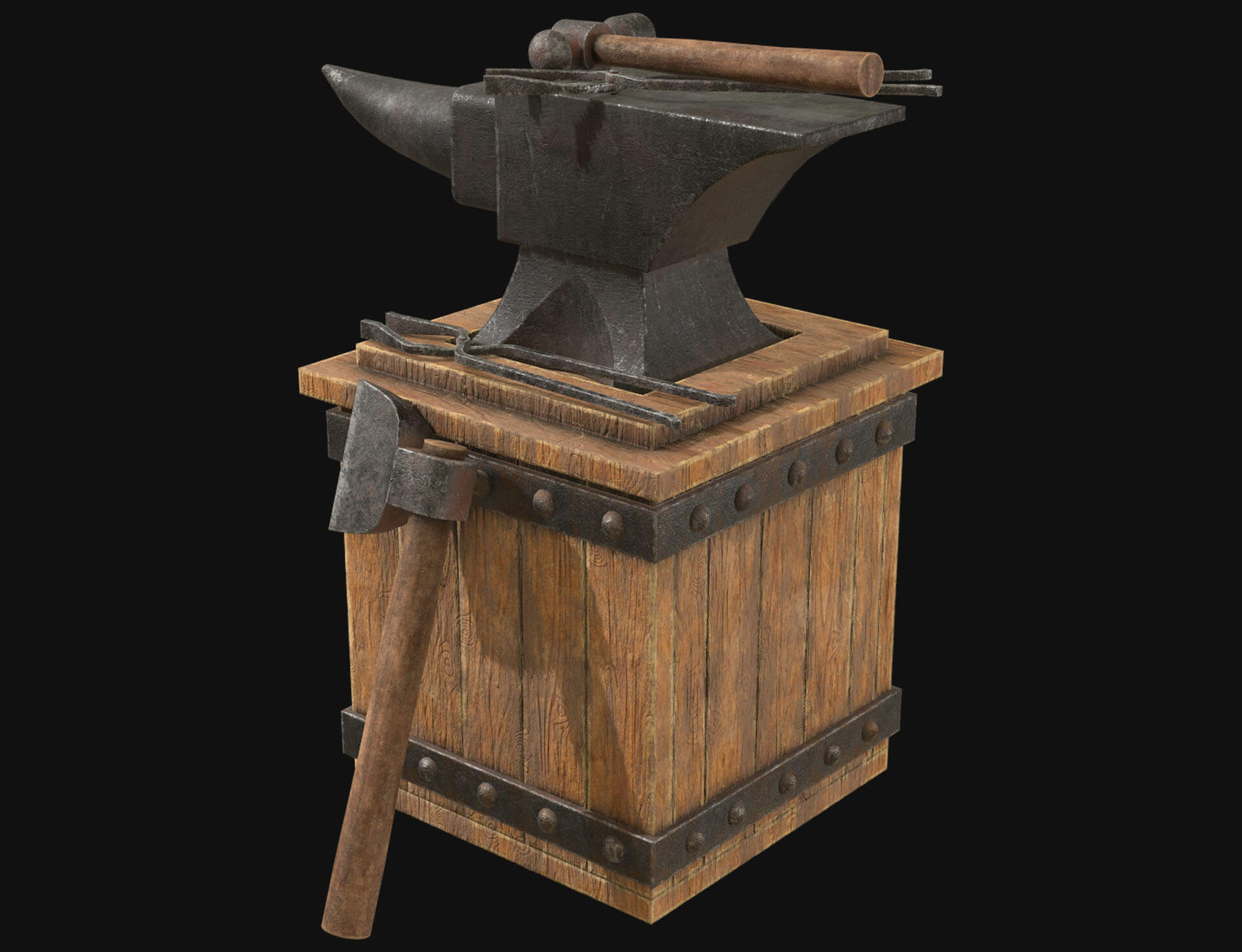 Old Metal Anvil 2 - 3D Model by virtual3d