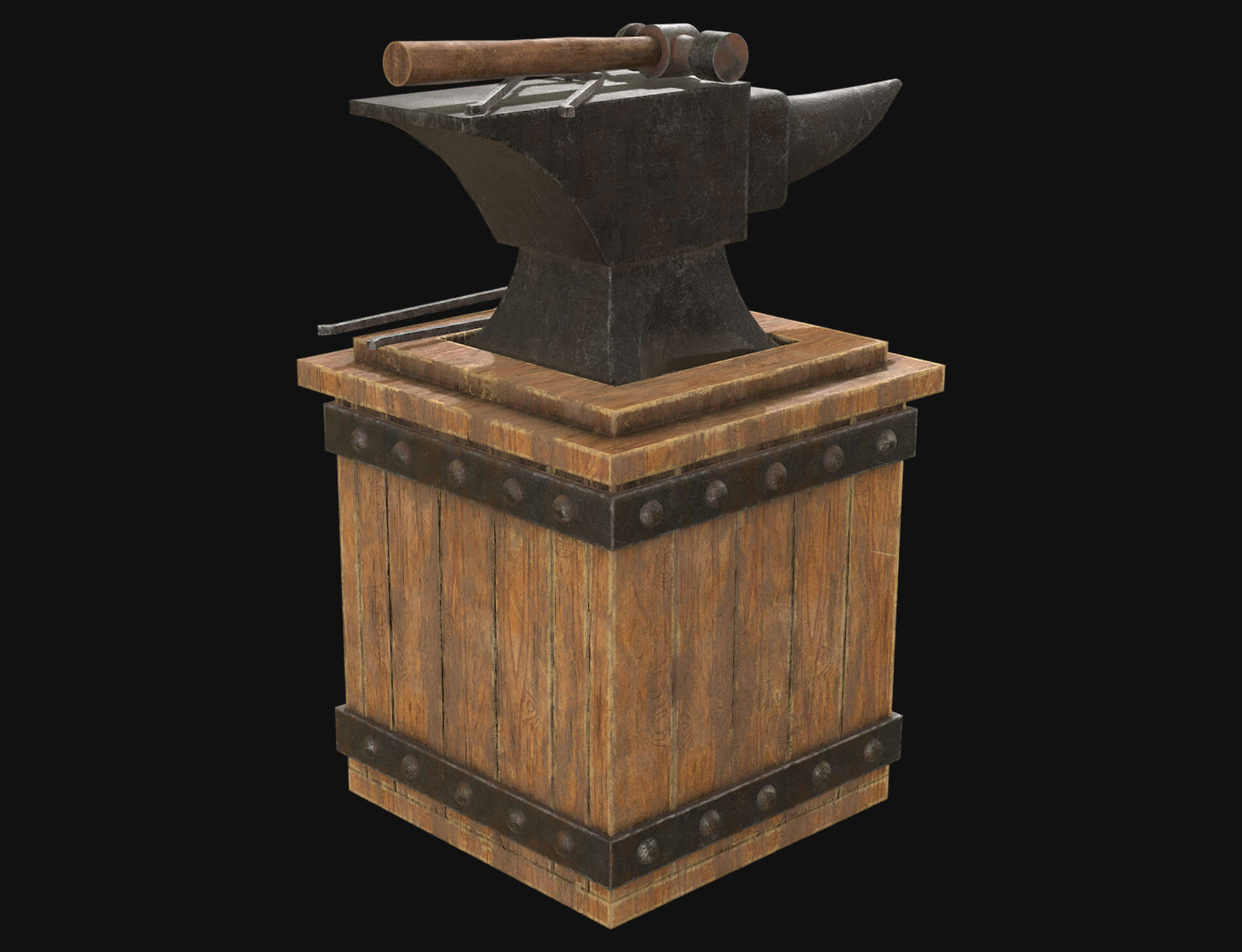 Old Metal Anvil 2 - 3D Model by virtual3d