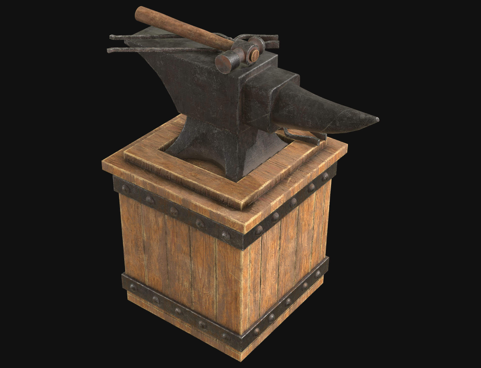 Old Metal Anvil 2 - 3D Model by virtual3d