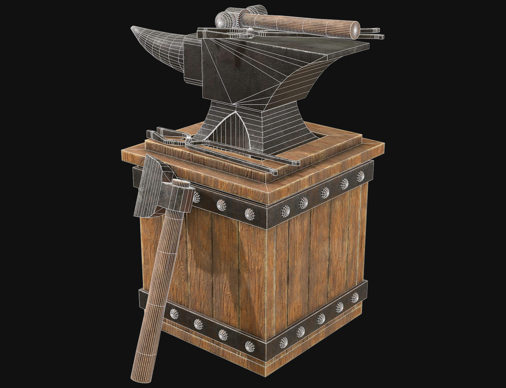 Old Metal Anvil 2 - 3D Model by virtual3d