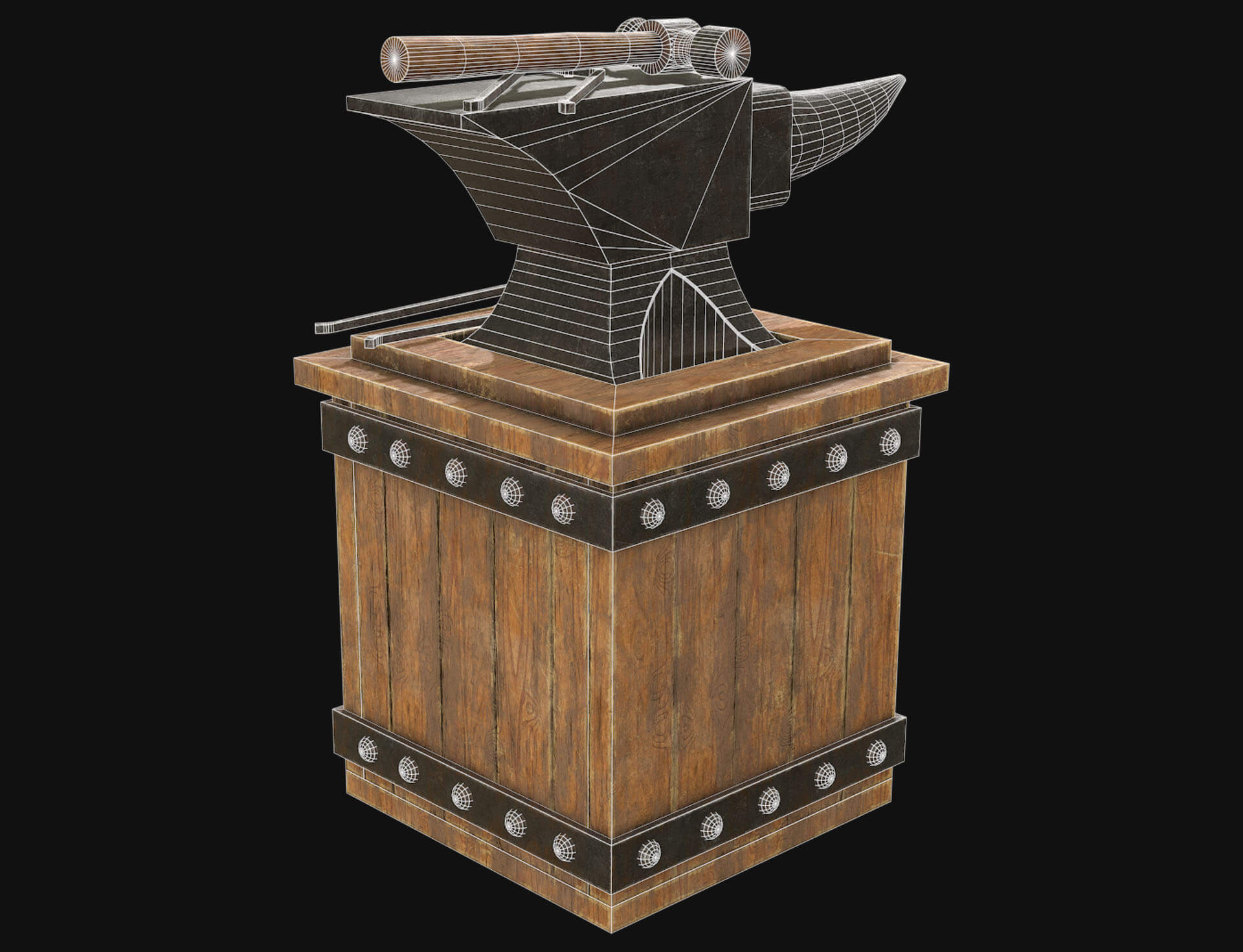 Old Metal Anvil 2 - 3D Model by virtual3d