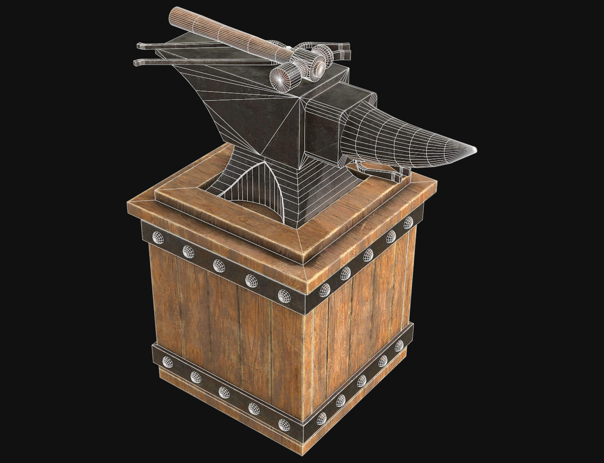 Old Metal Anvil 2 - 3D Model by virtual3d