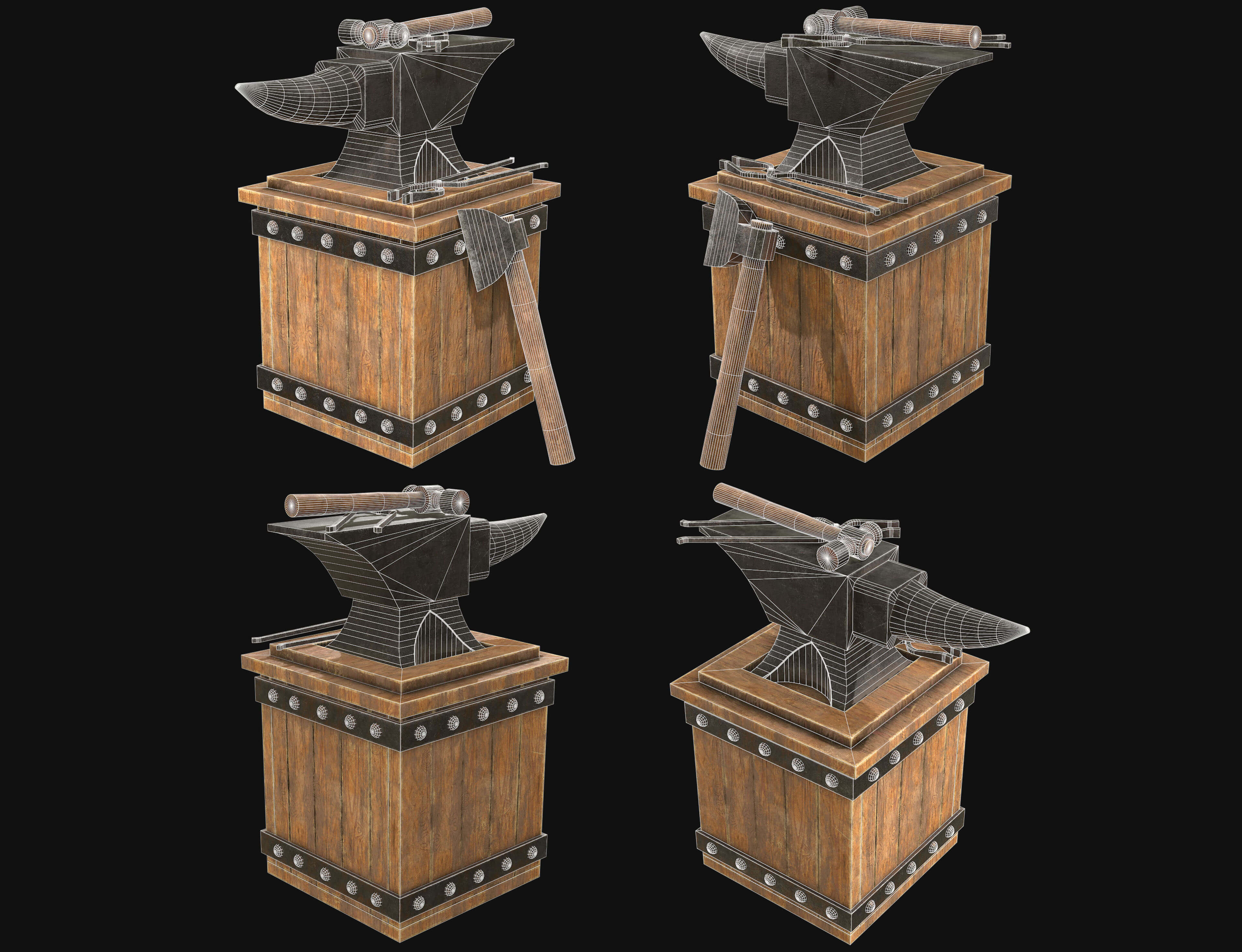 Old Metal Anvil 2 - 3D Model by virtual3d