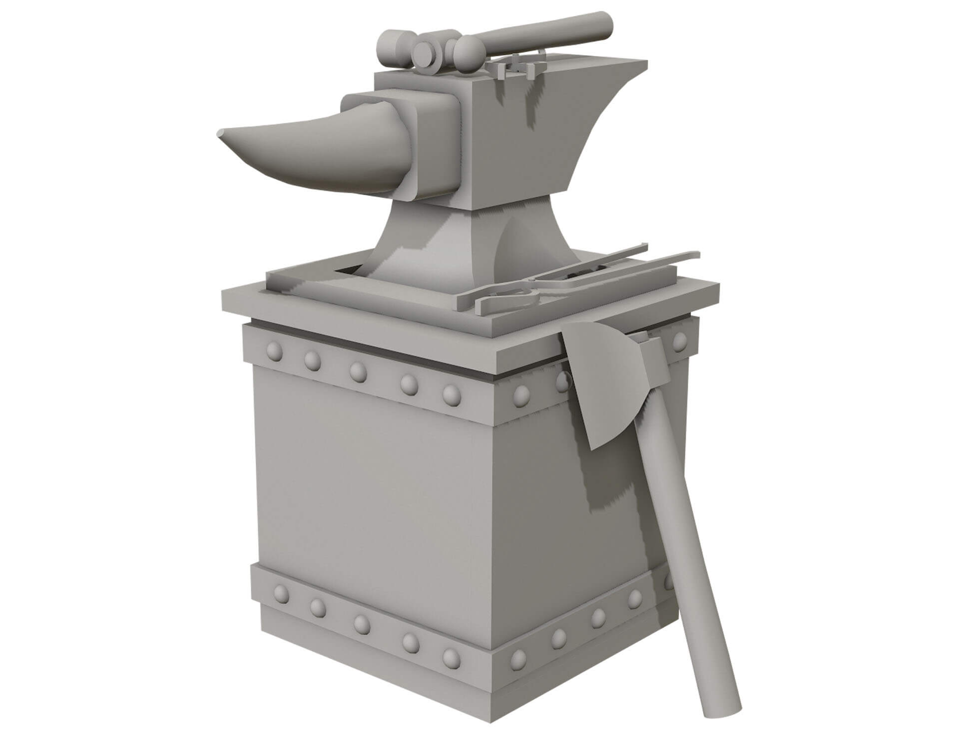 Old Metal Anvil 2 - 3D Model by virtual3d