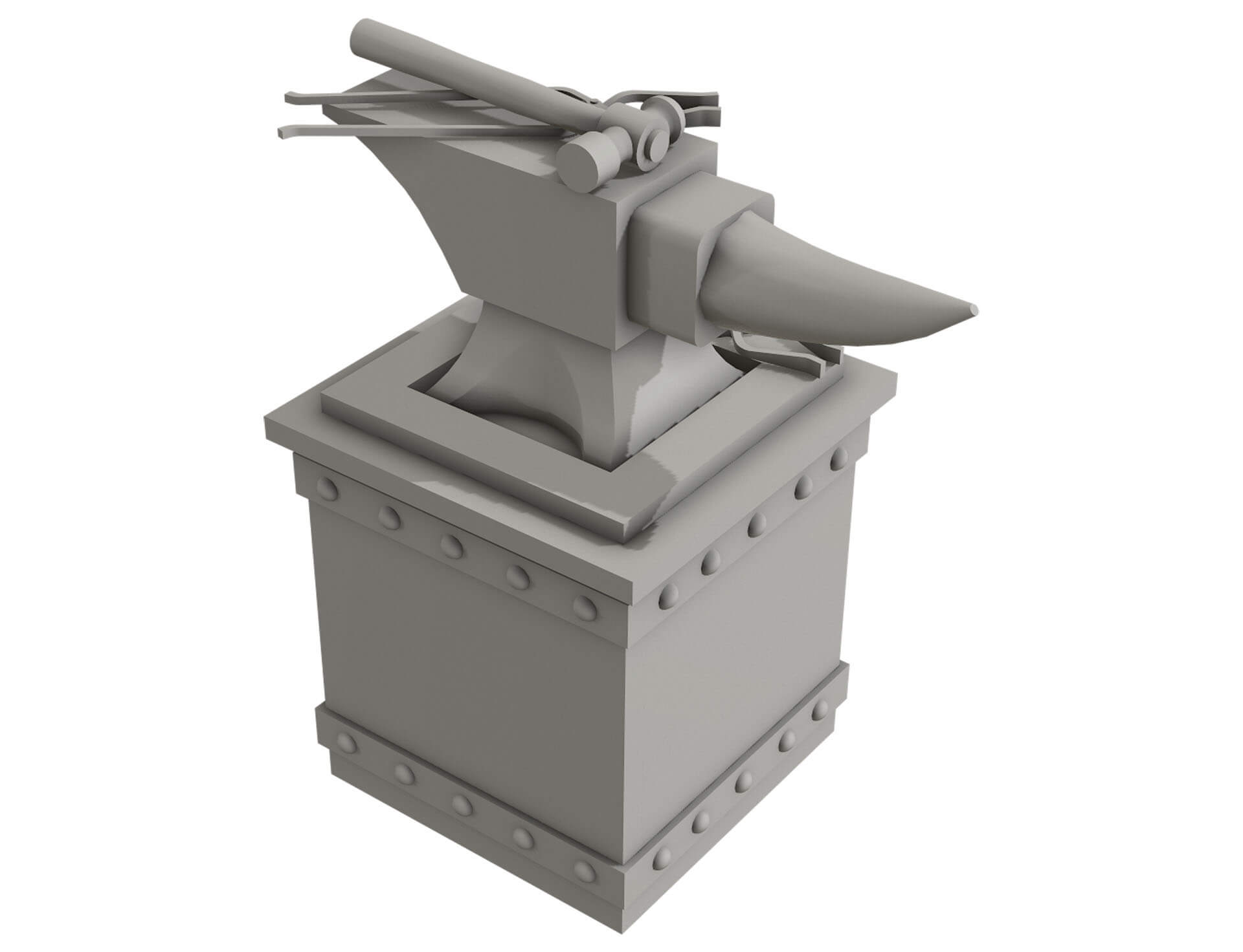 Old Metal Anvil 2 - 3D Model by virtual3d