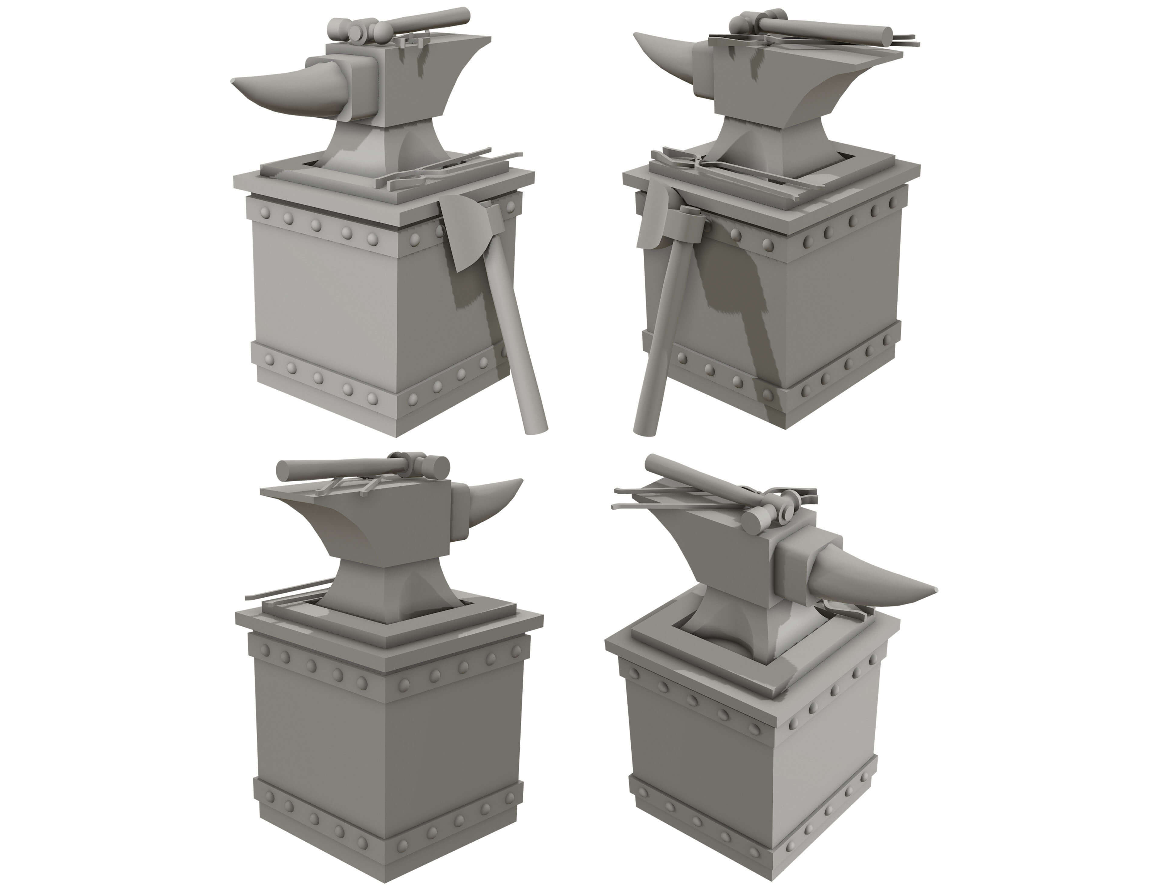 Old Metal Anvil 2 - 3D Model by virtual3d
