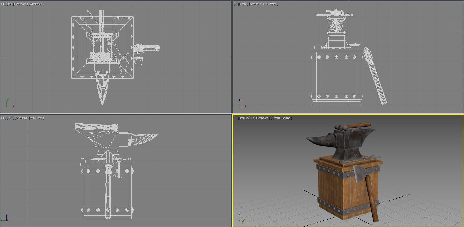 Old Metal Anvil 2 - 3D Model by virtual3d
