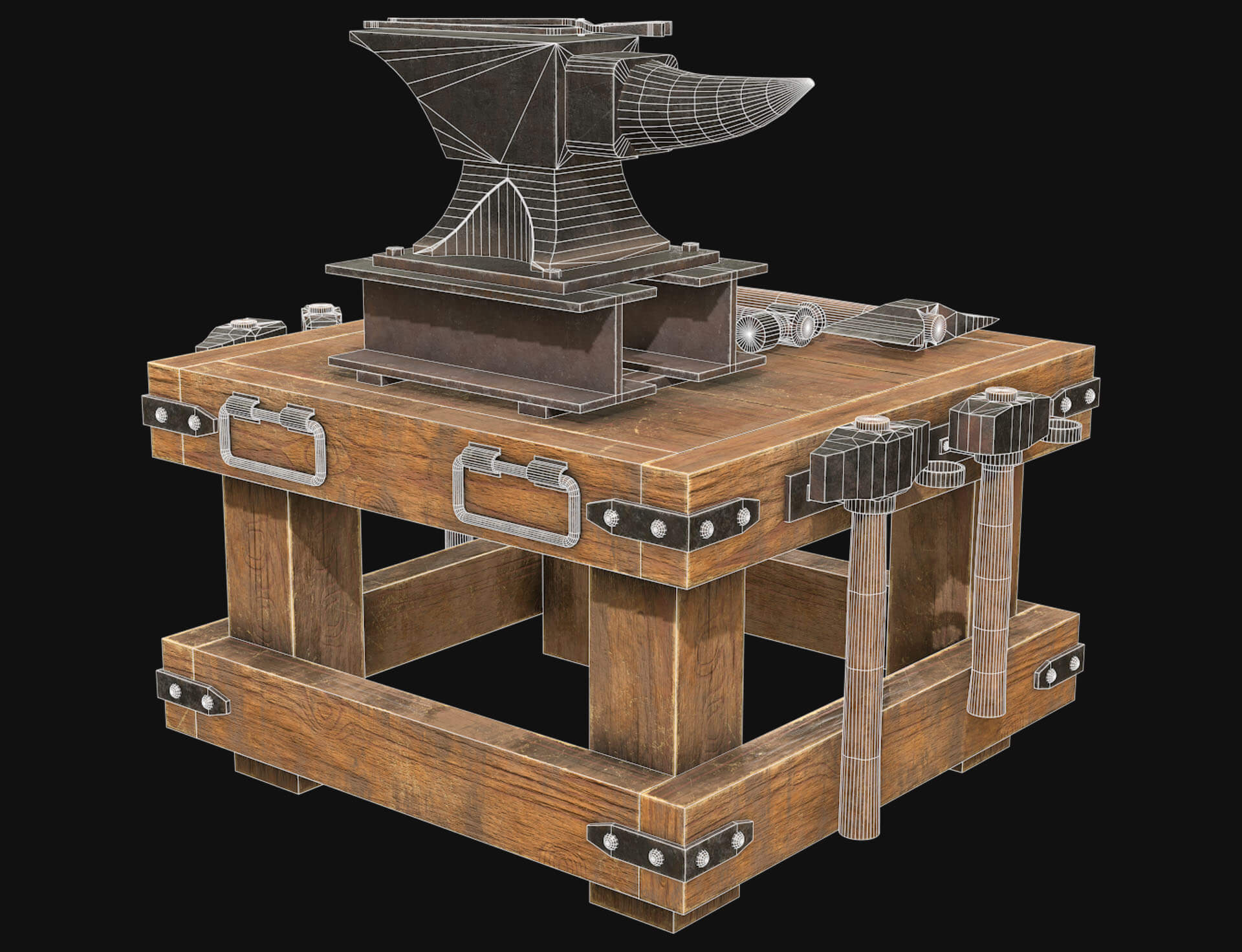 Old Metal Anvil 3 - 3D Model by virtual3d