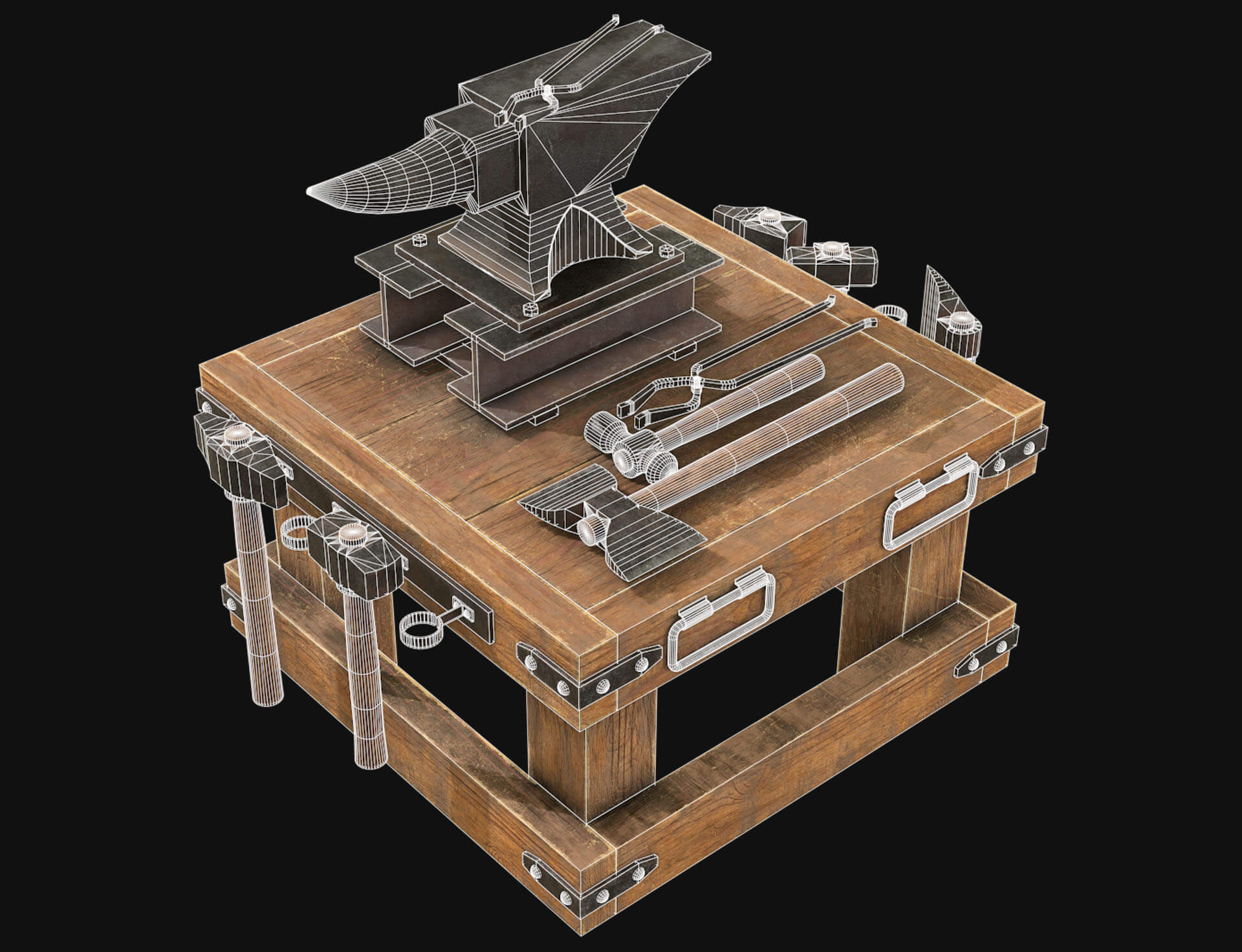 Old Metal Anvil 3 - 3D Model by virtual3d