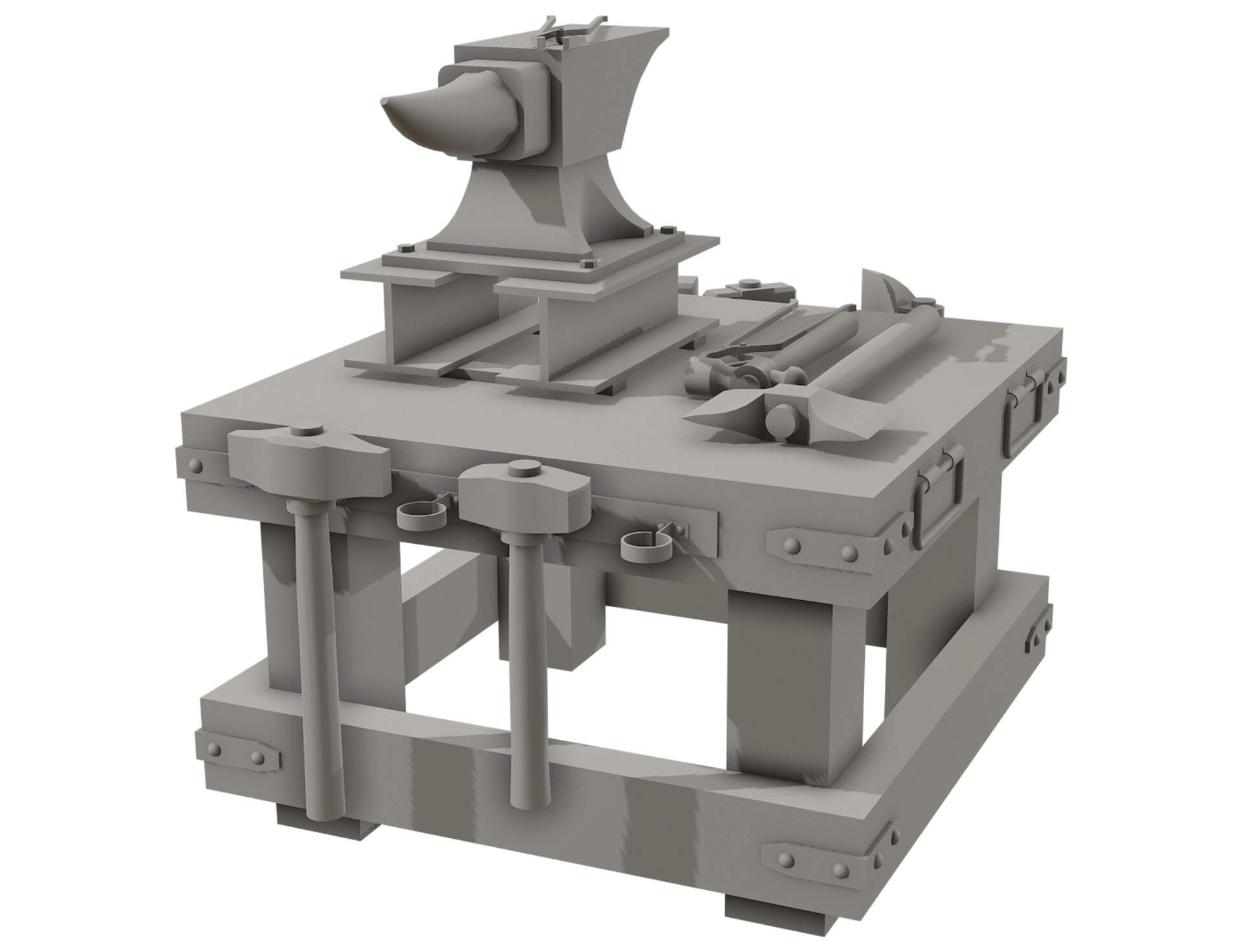 Old Metal Anvil 3 - 3D Model by virtual3d
