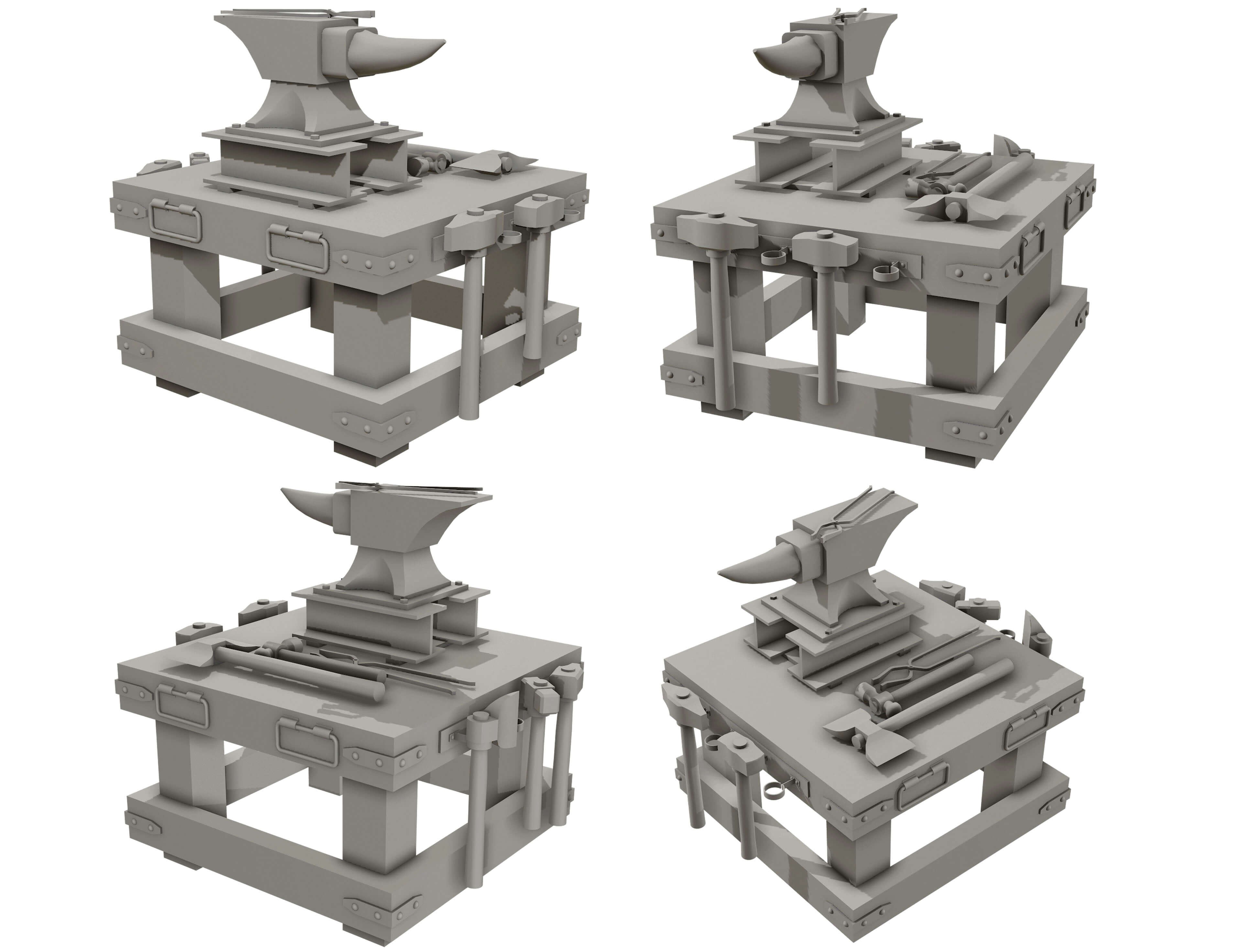 Old Metal Anvil 3 - 3D Model by virtual3d