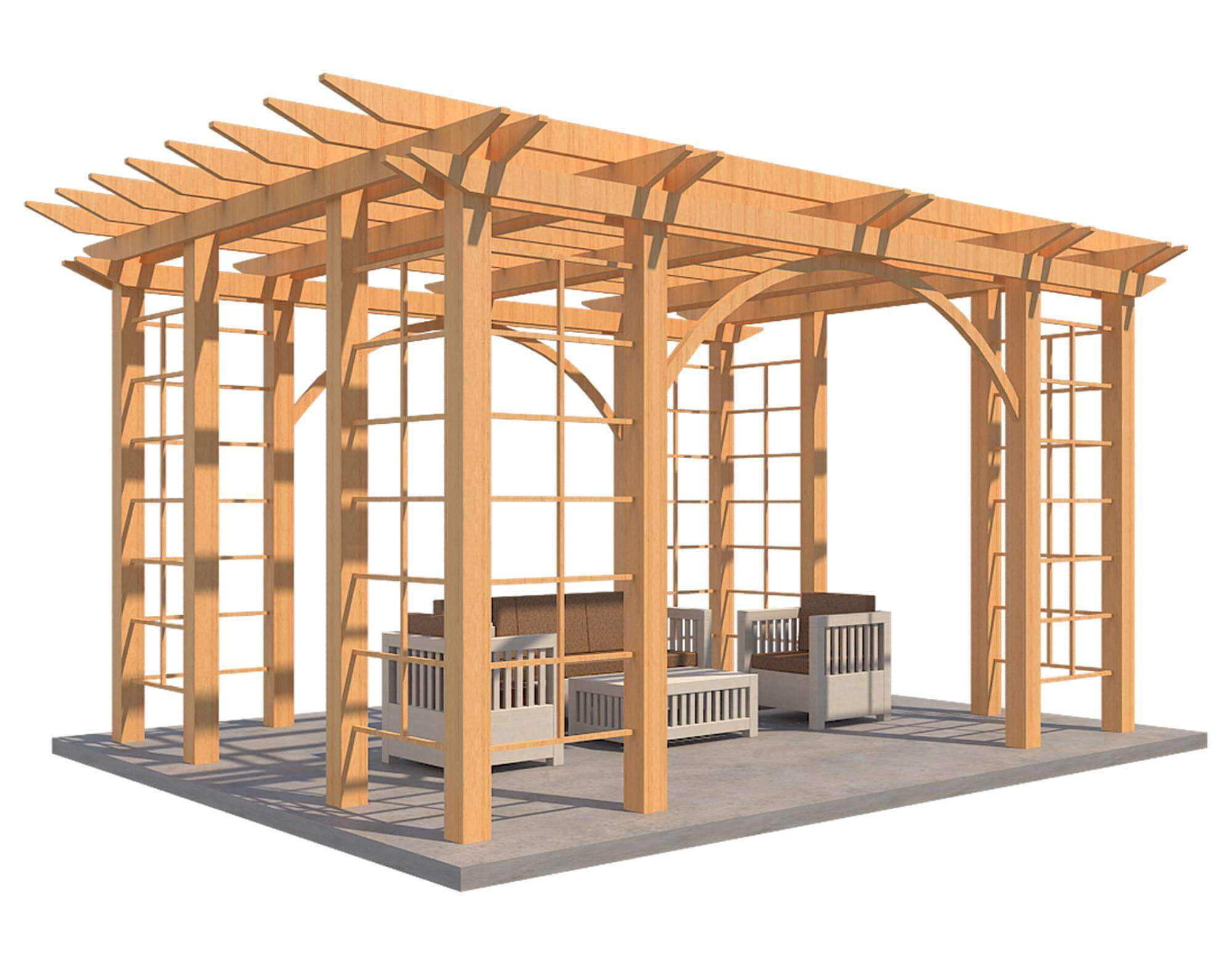 Pergola 01 - 3D Model by virtual3d