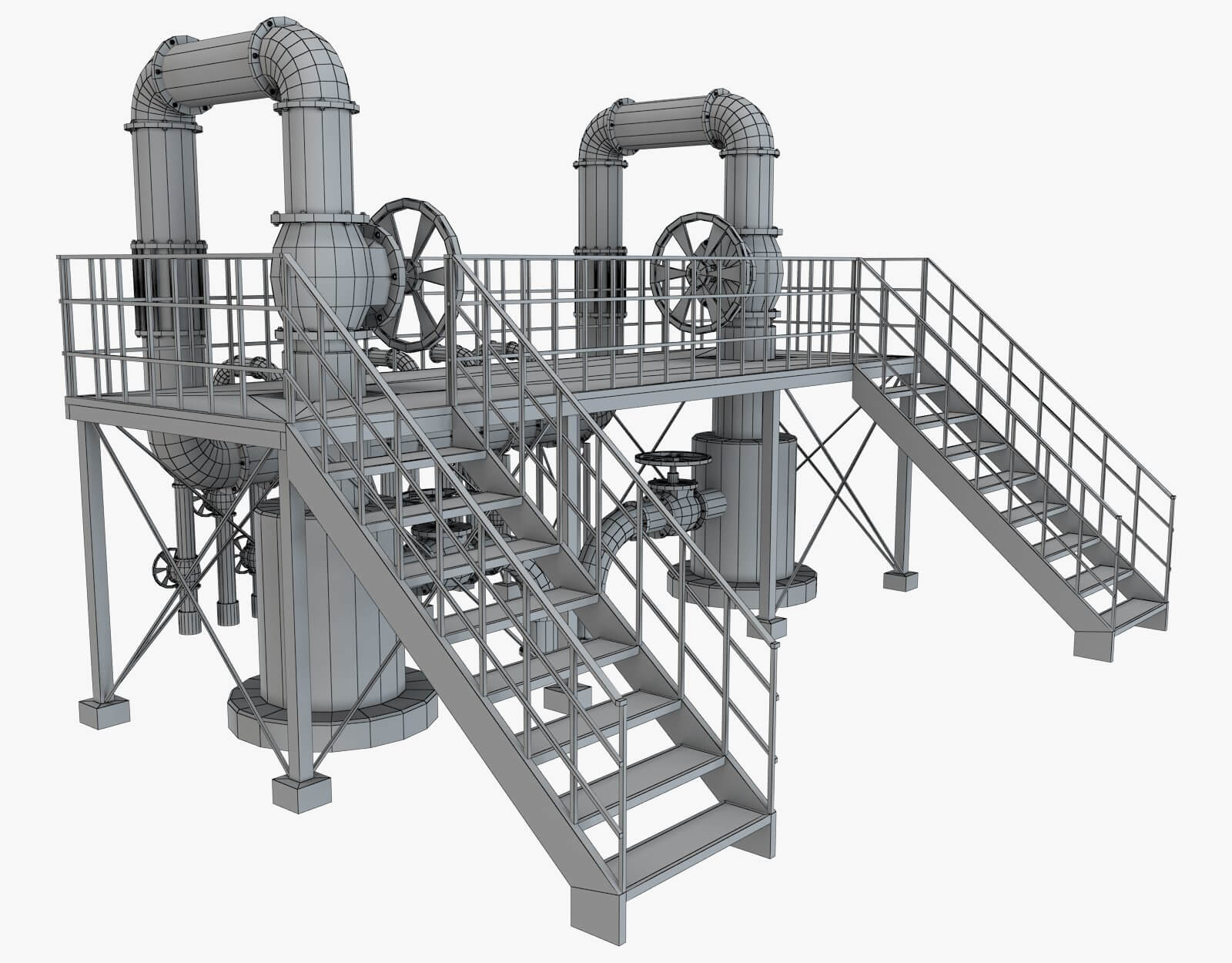 Piping System 1 - 3D Model by virtual3d