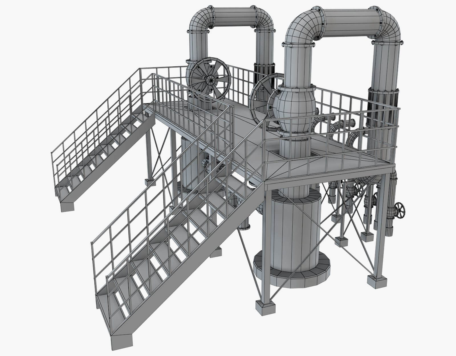Piping System 1 - 3D Model by virtual3d