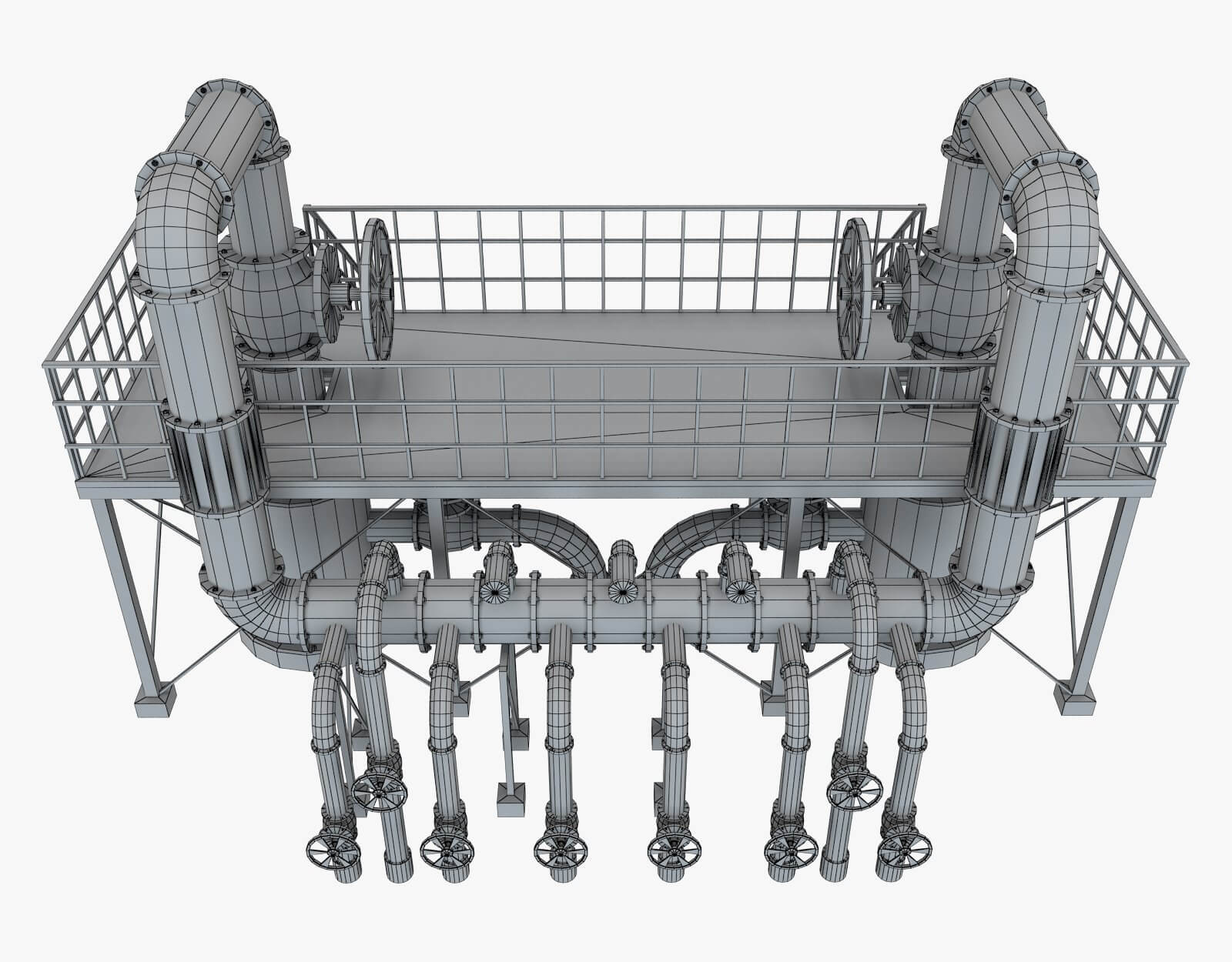 Piping System 1 - 3D Model by virtual3d