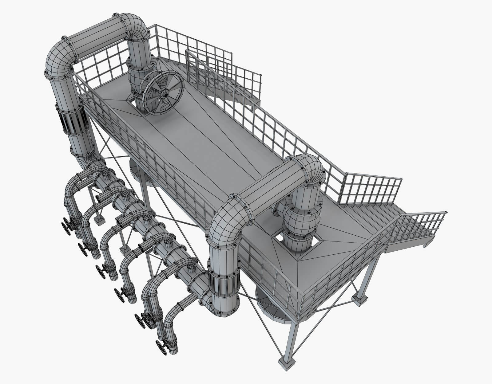 Piping System 1 - 3D Model by virtual3d