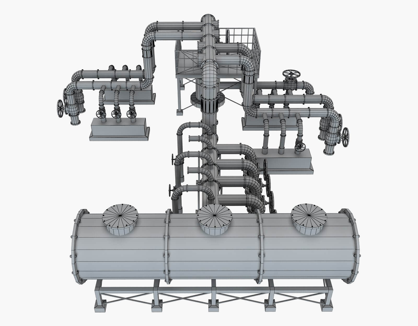 Piping System 2 - 3D Model by virtual3d