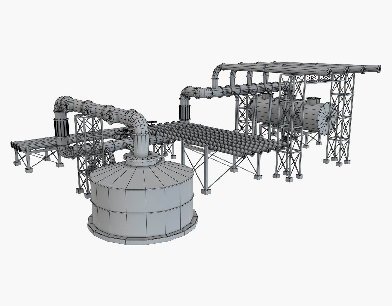 Piping System 3 - 3D Model by virtual3d