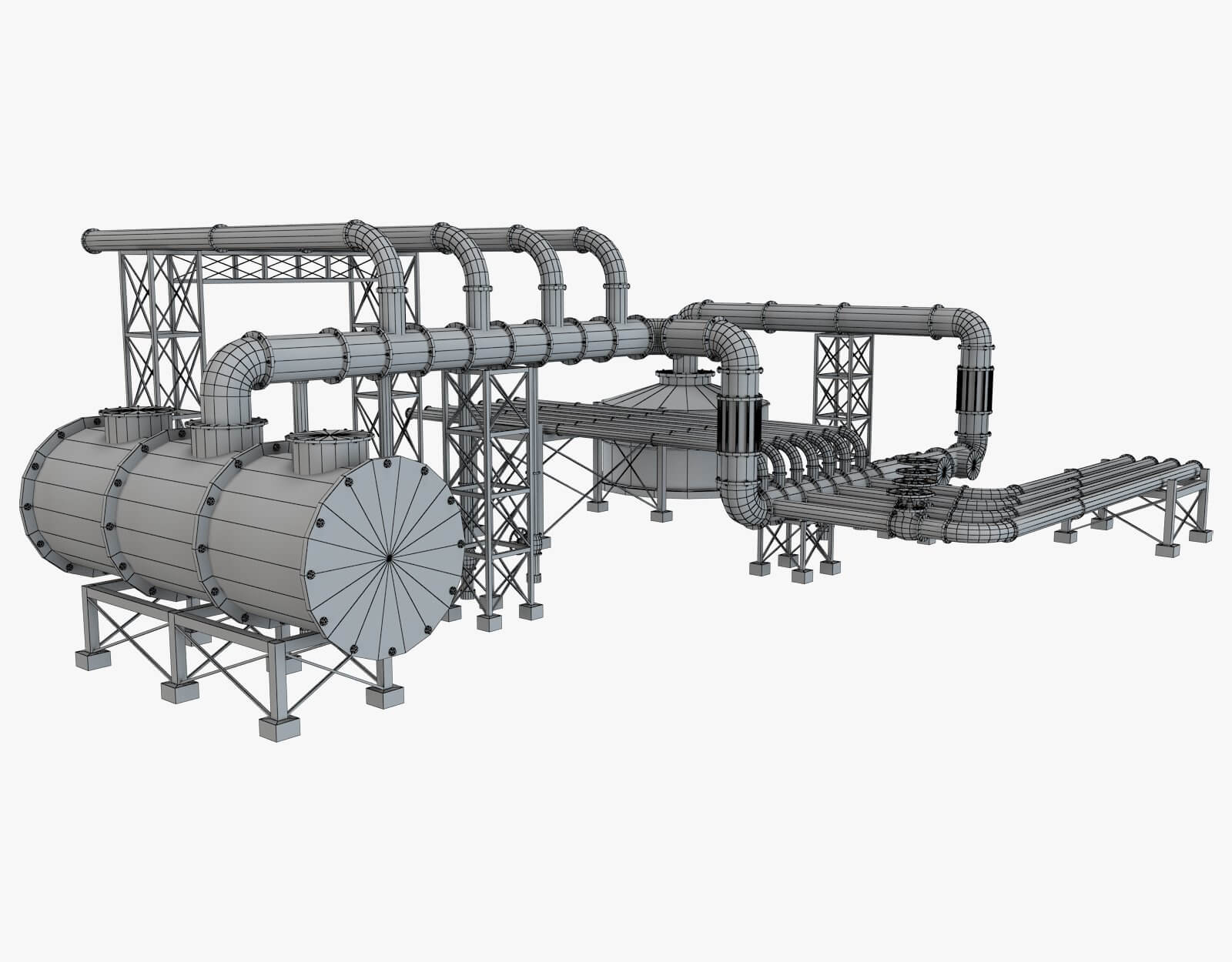 Piping System 3 - 3D Model by virtual3d
