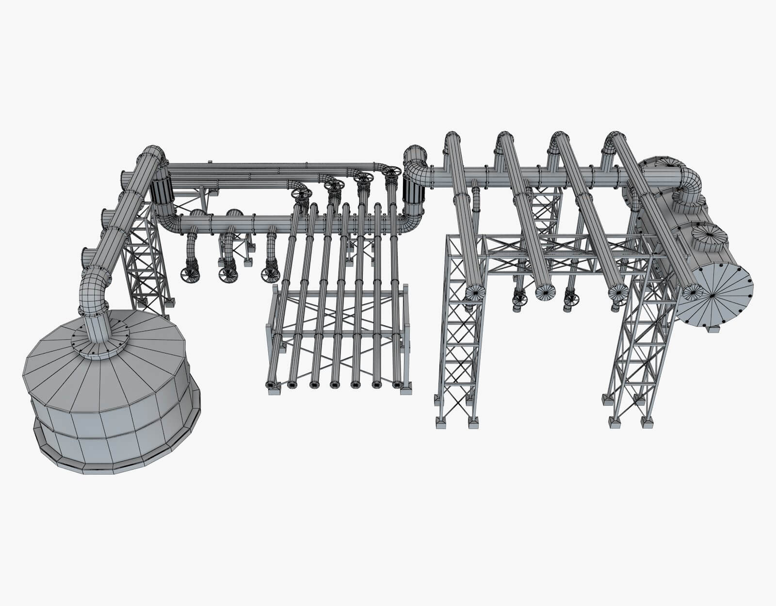 Piping System 3 - 3D Model by virtual3d
