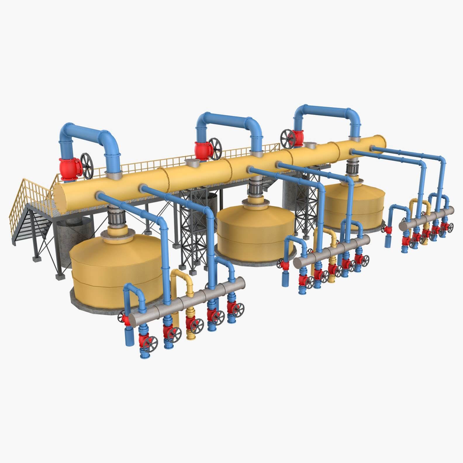 Piping System 4 - 3D Model by virtual3d