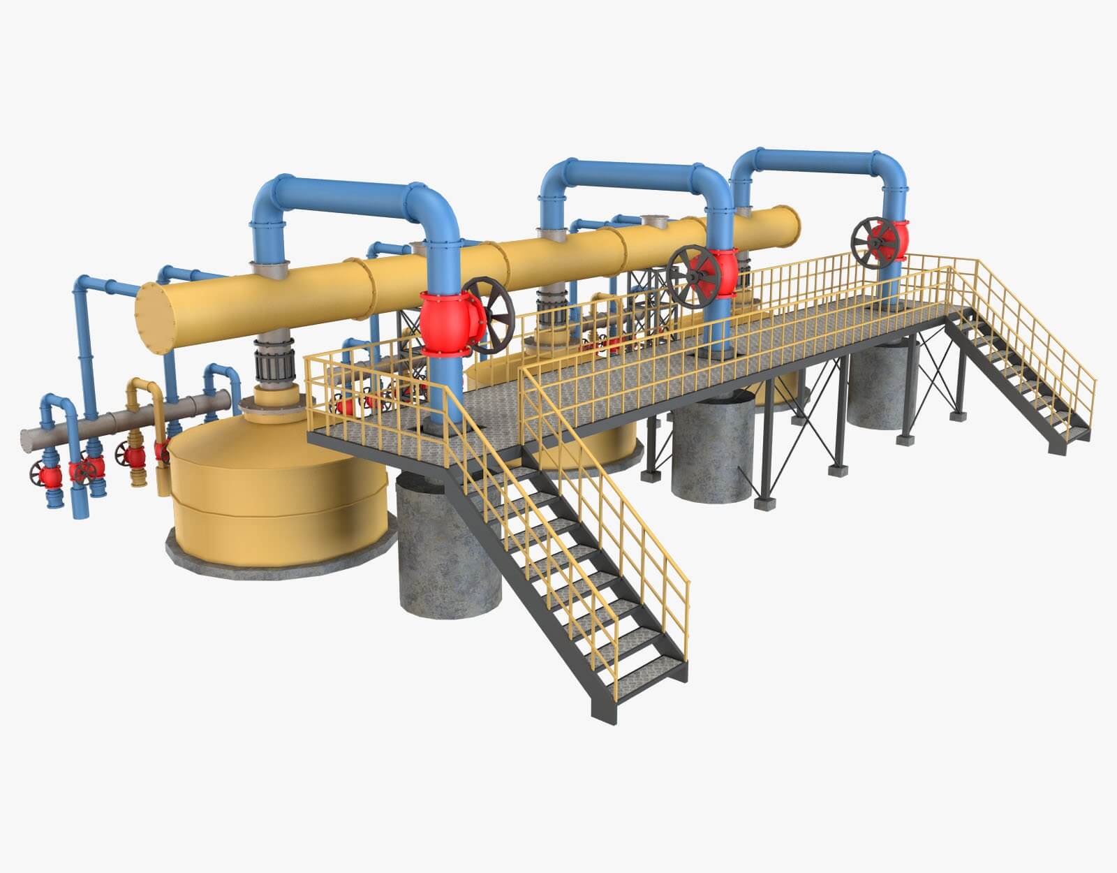 Piping System 4 - 3D Model by virtual3d