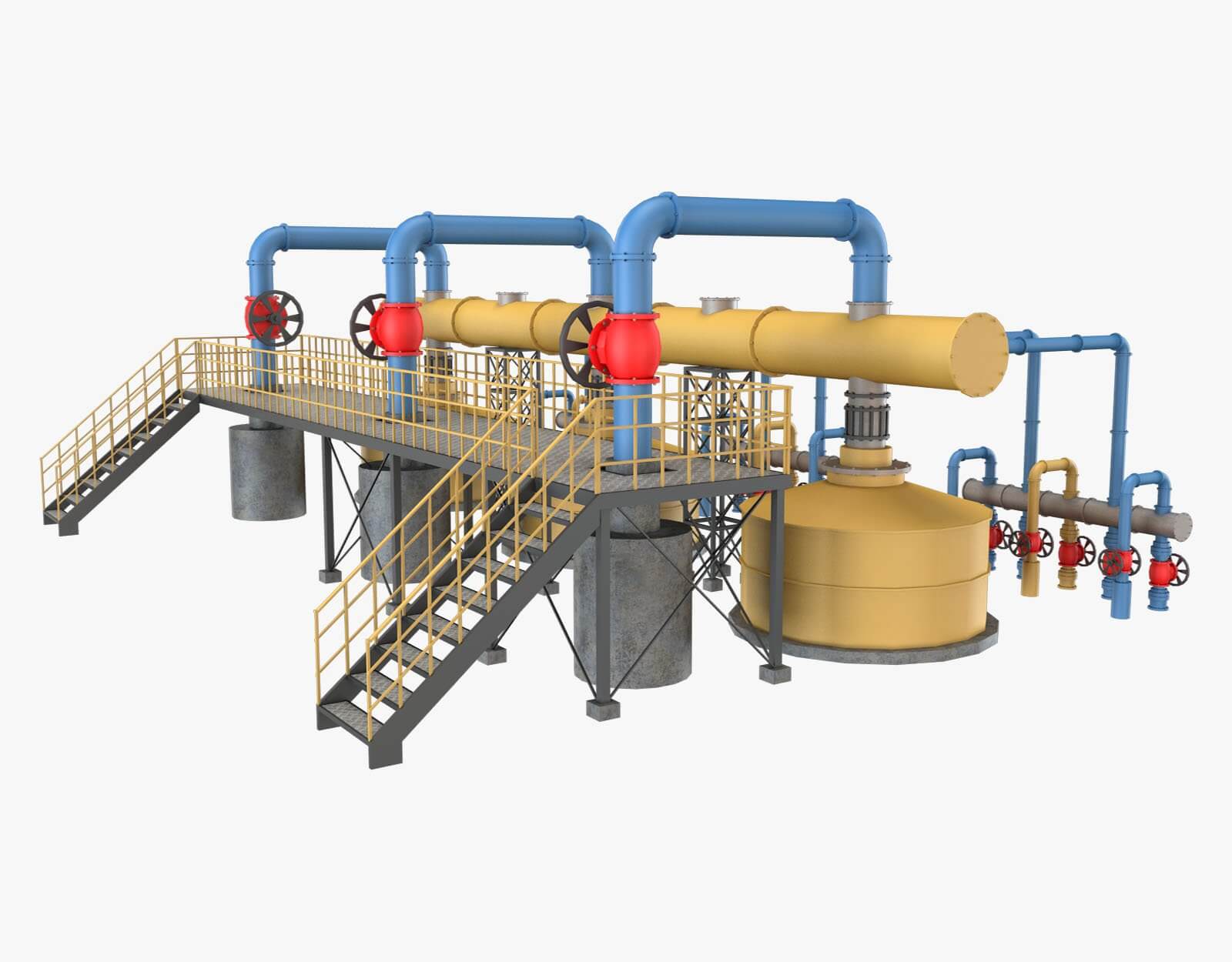 Piping System 4 - 3D Model by virtual3d