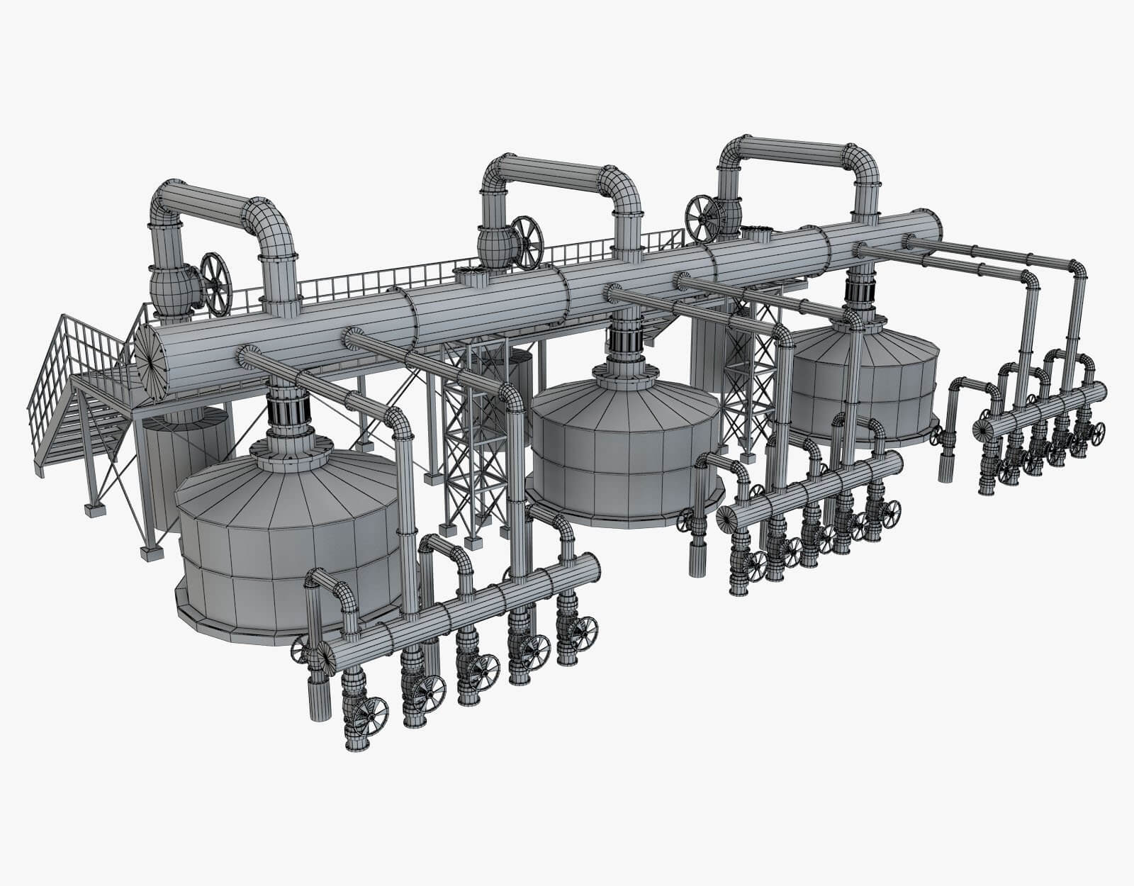 Piping System 4 - 3D Model by virtual3d