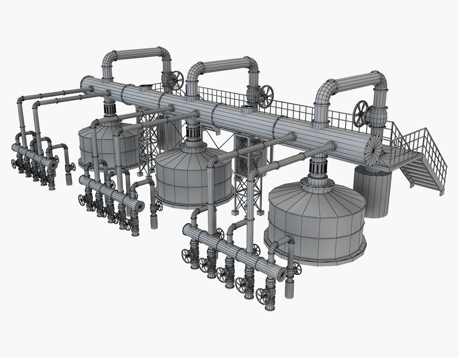 Piping System 4 - 3D Model by virtual3d