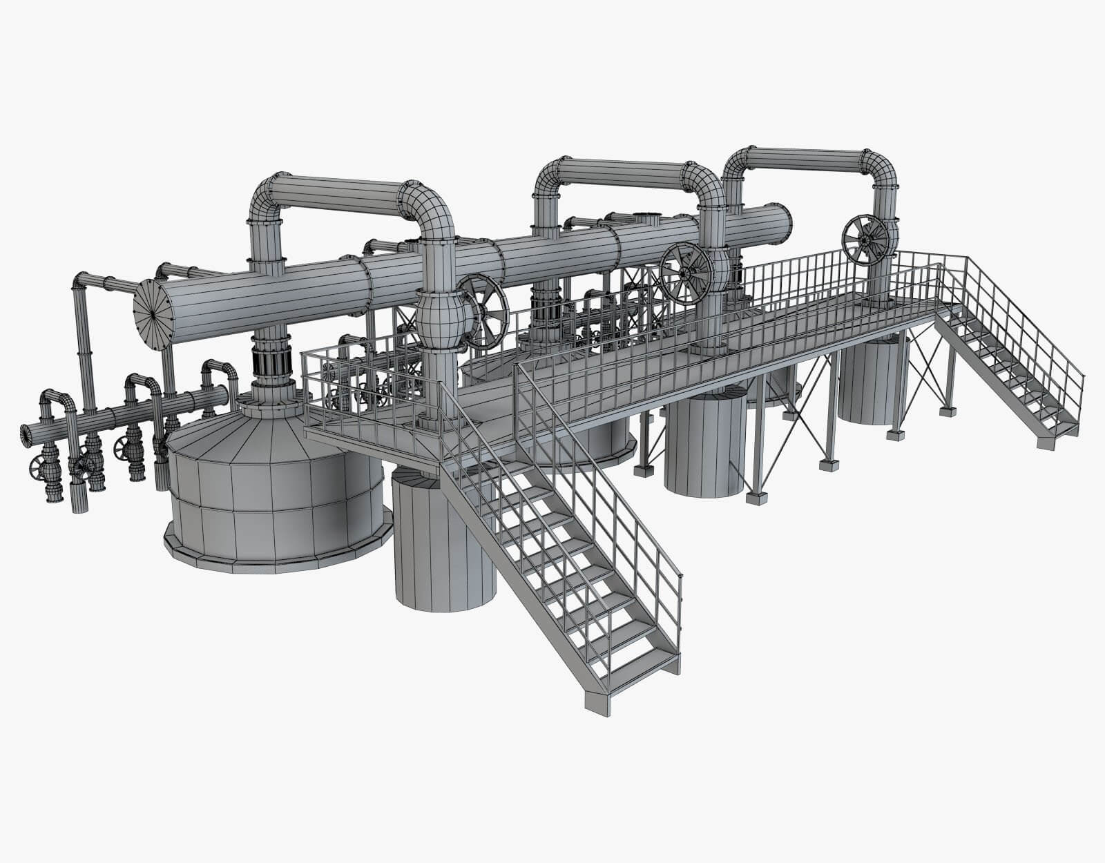 Piping System 4 - 3D Model by virtual3d